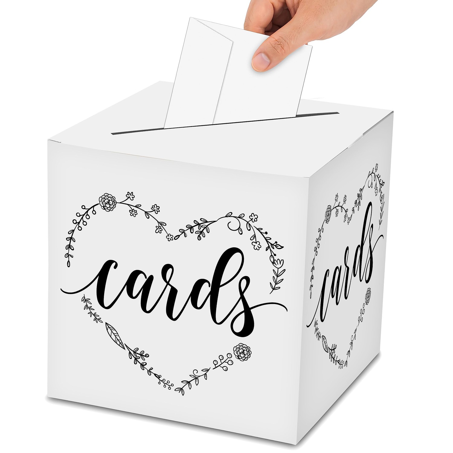 Classic Heart Elegant Card Box - 1 Set Hot Stamping Card Receipt Box ...