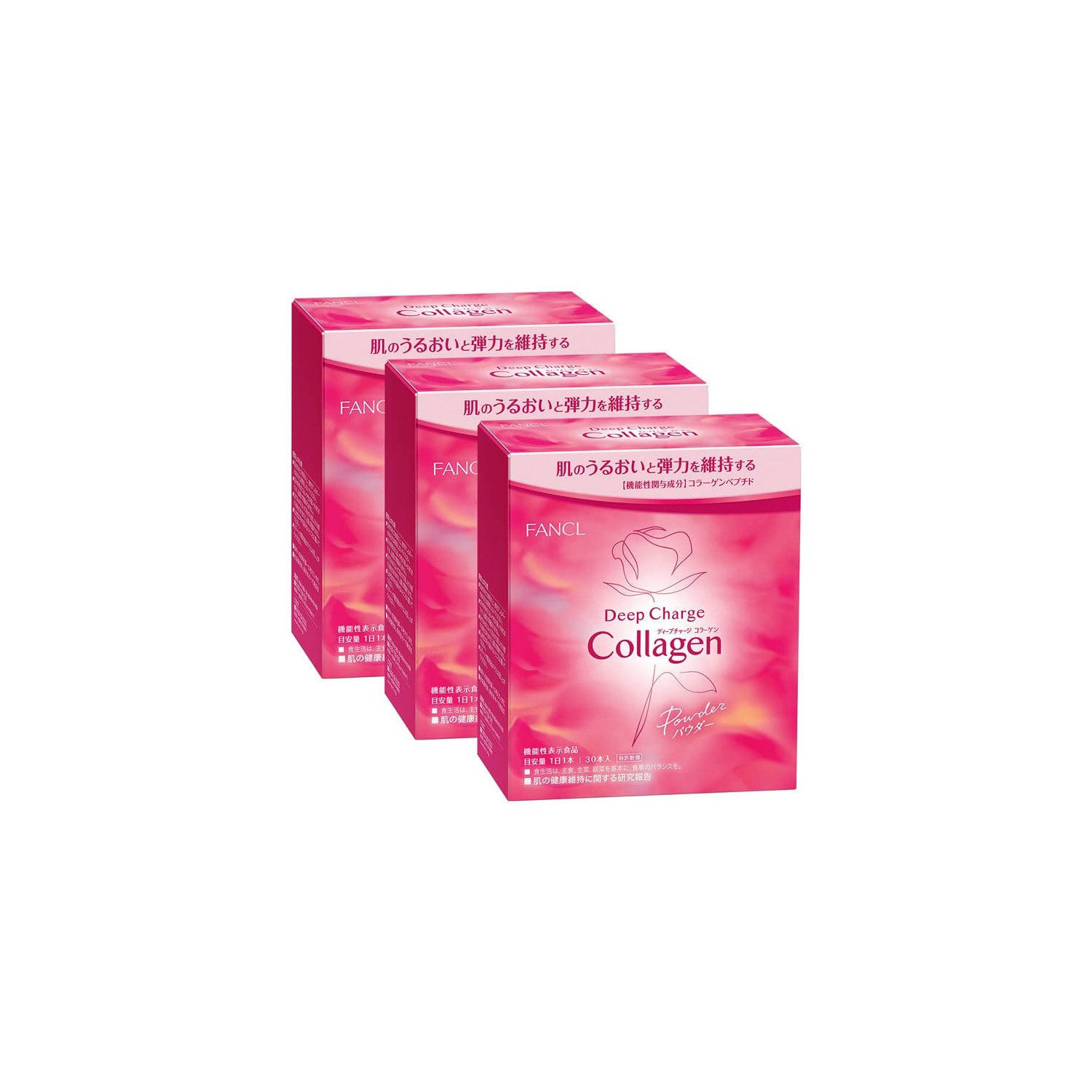 FANCL Deep Charge Collagen Powder, 90-Day Supply, 1 Box (0.1 oz (3.4 g ...