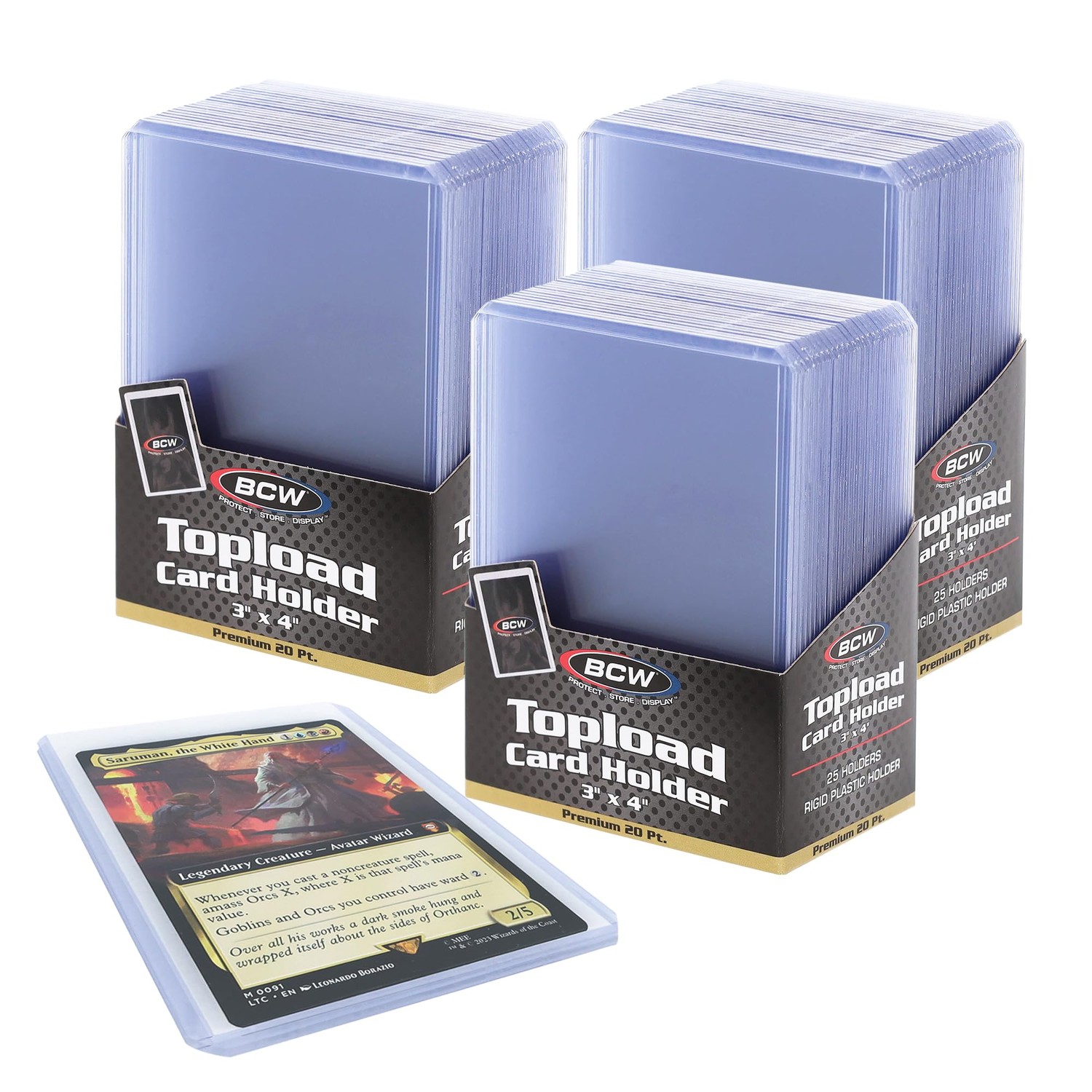 BCW Premium 3x4 Topload Card Holders – 75 Pack | Ultra-Clear 20PT Rigid ...
