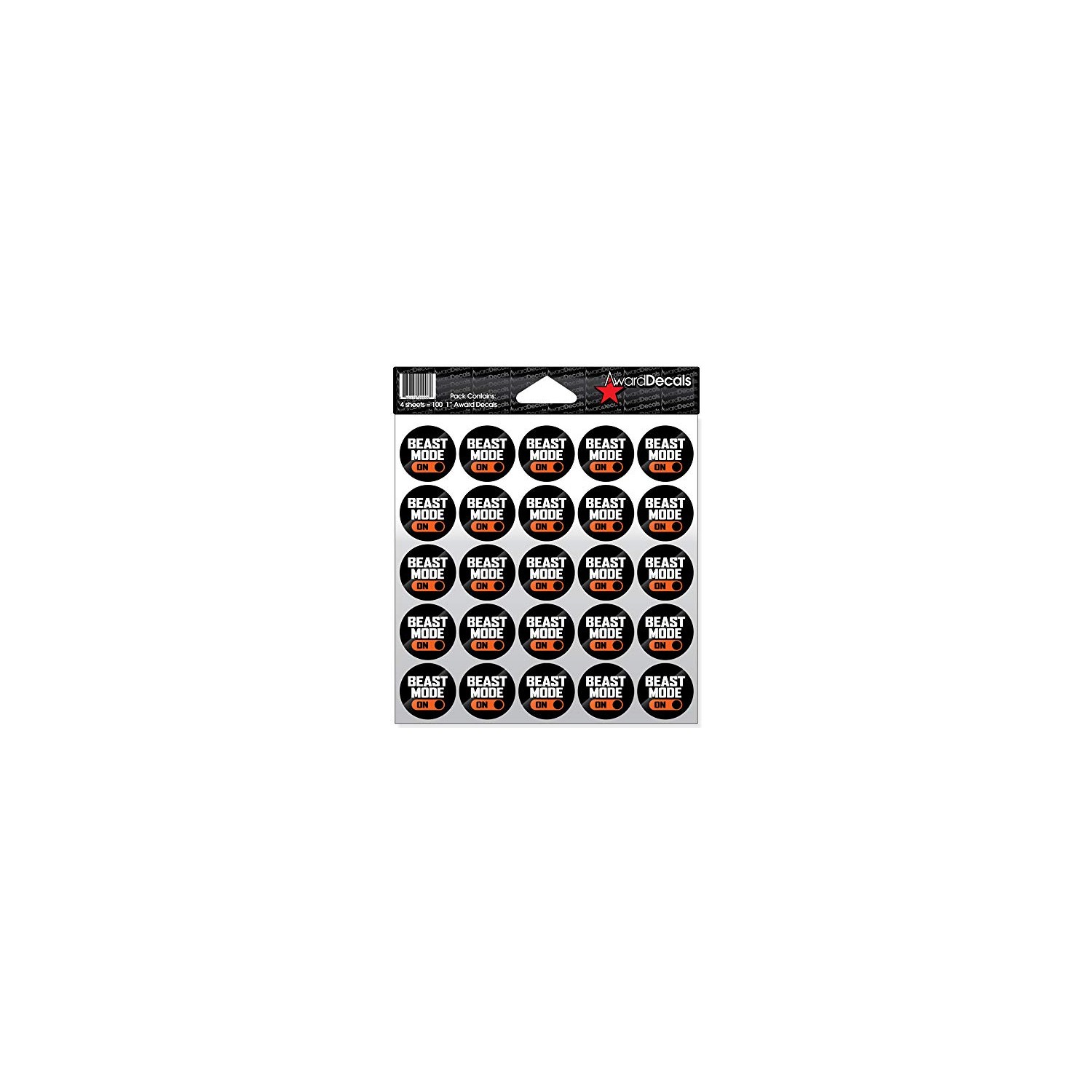 Award Decals Beast Mode Sticker Set (100 Decals) The Original Award ...