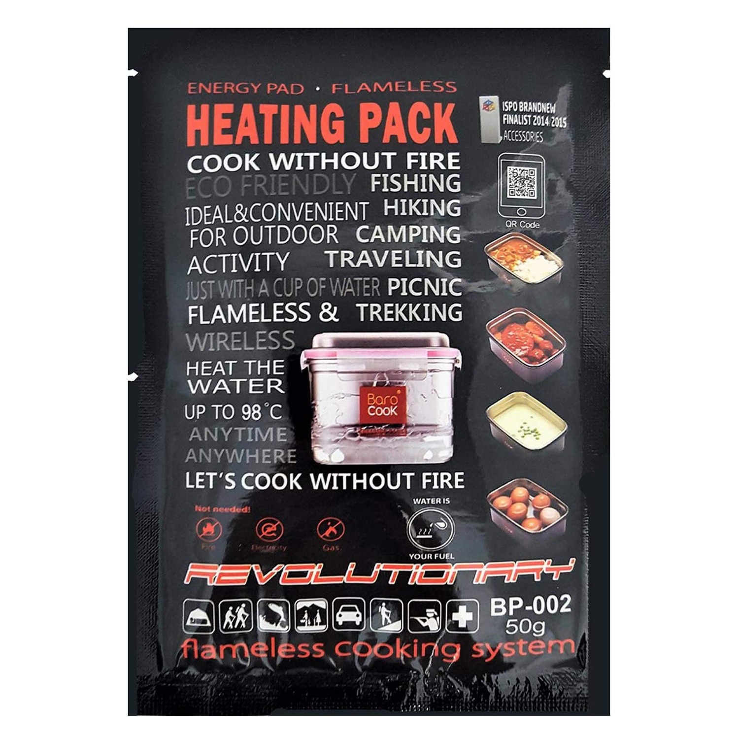 BAROCOOK, MRE Heat Pack 10-Pack of 50gram Large Eco-Friendly Heat Packs ...