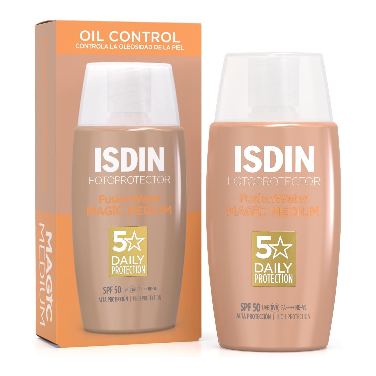 Bloqueador Isdin - Fotoprotector Fusion Water Magic Medium COLOR SPF 50 ...