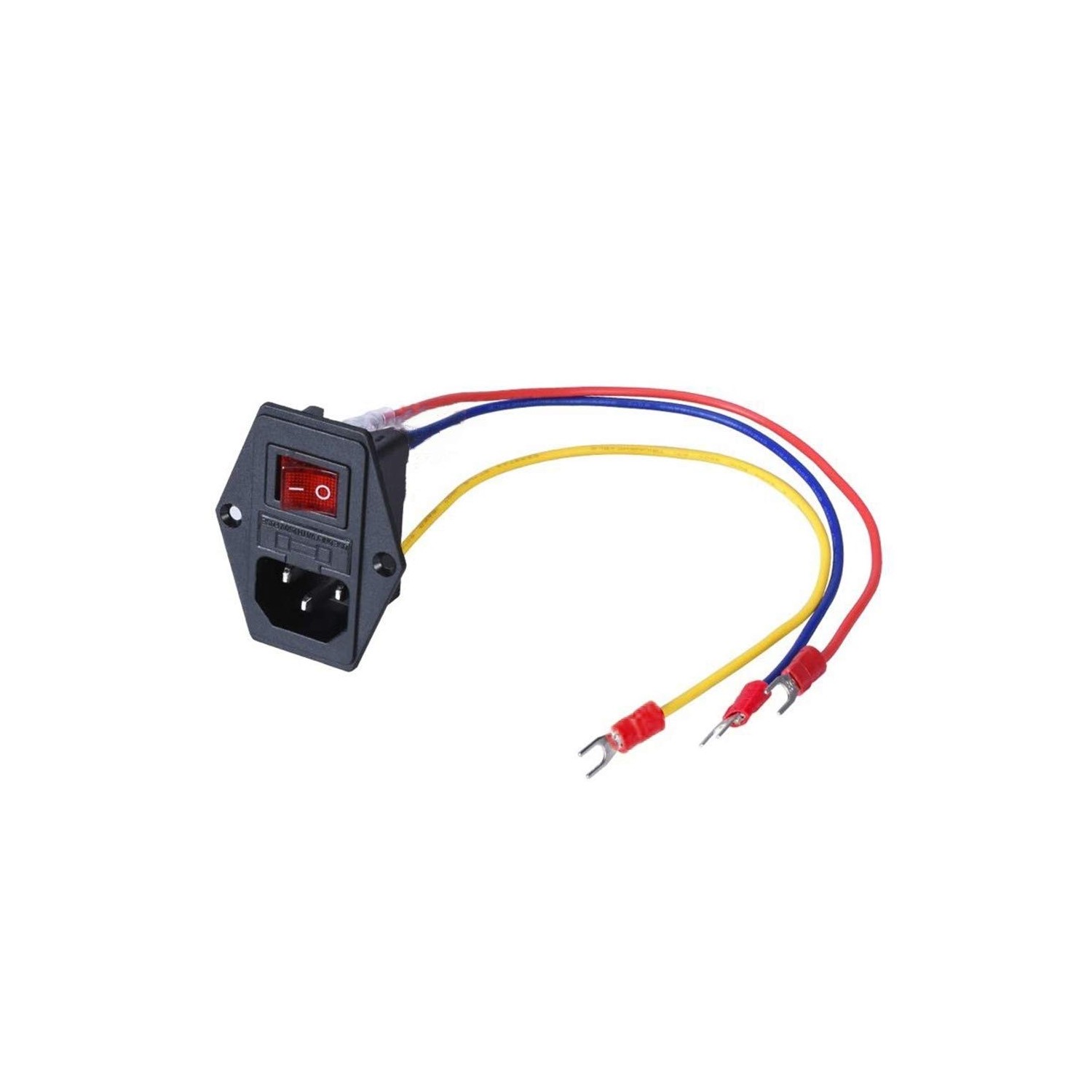 3Dman 15A 250V Rocker Switch On/Off Power Socket Inlet Module Plug 10A ...