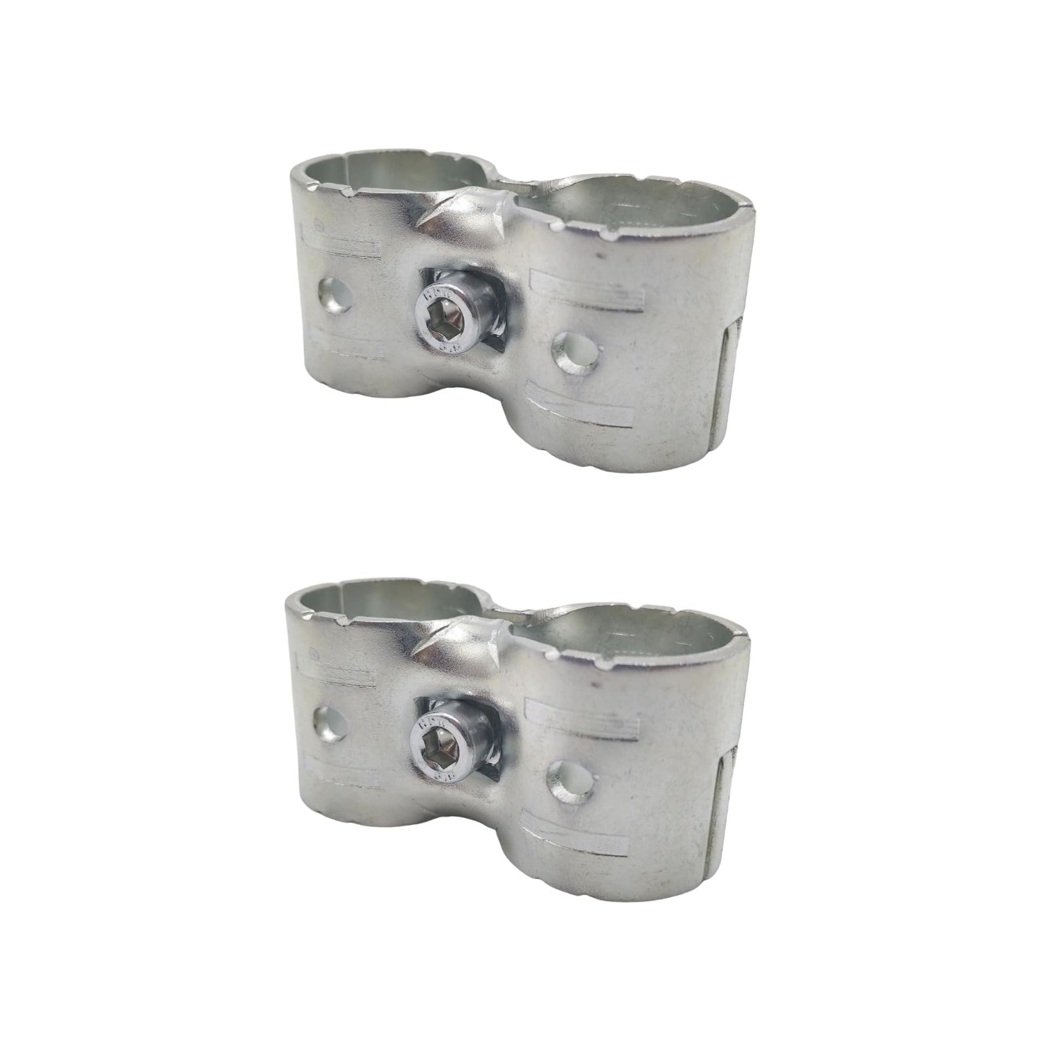 Double Port Parallel Pipe Clamp, 1 Inch OD Steel Tube Connector, Carbon ...