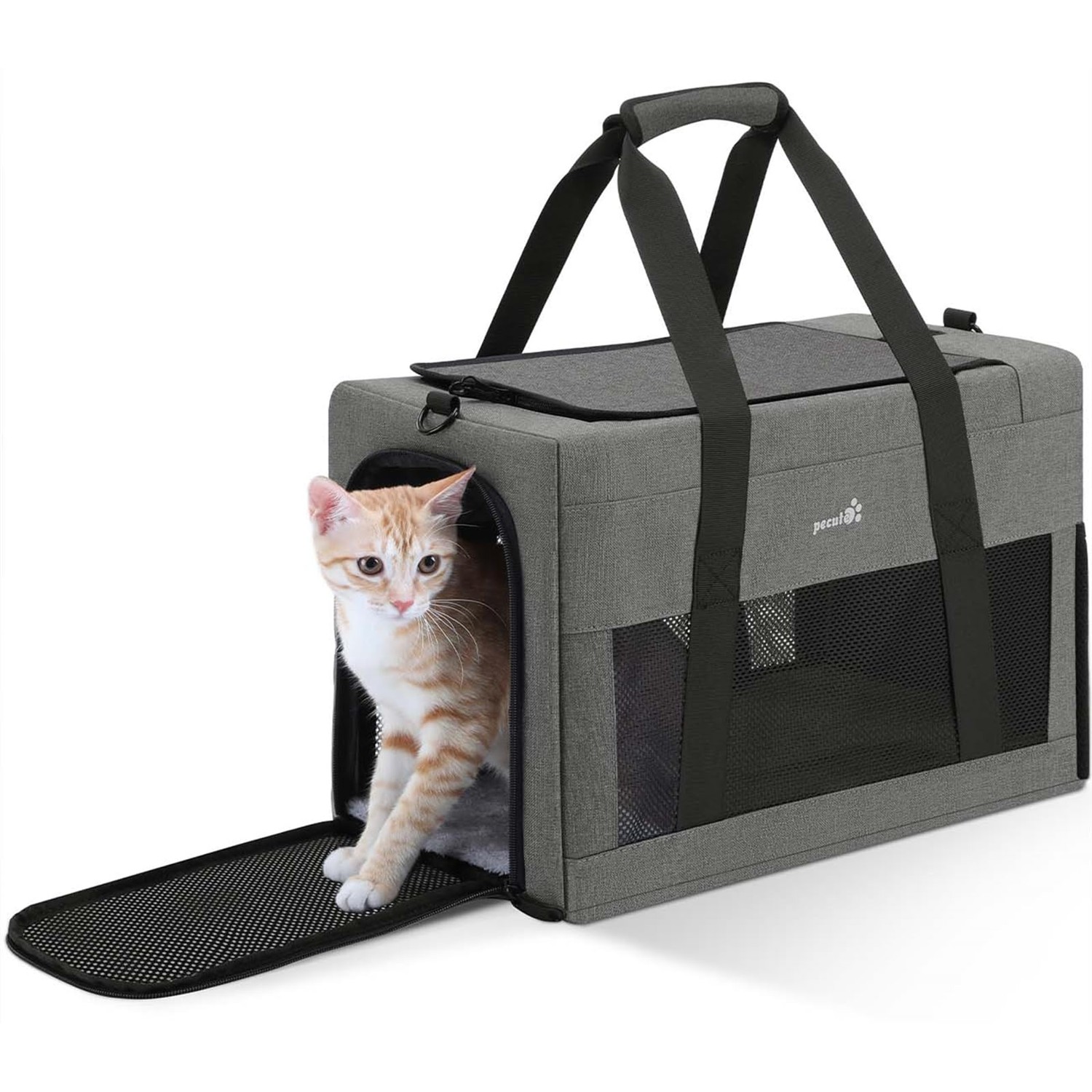 Pecute Cat Carrier, Pet Carrier Airline Approved, Portable Dog Carrier ...