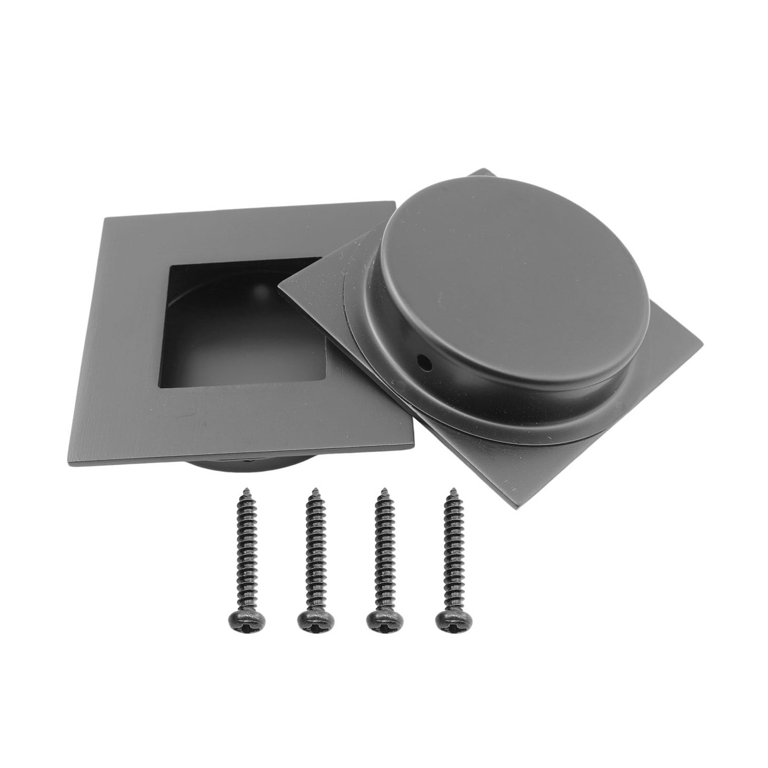 SQXBK 2PCS 60x60mm Black Square Sliding Door Pulls Stainless Steel ...