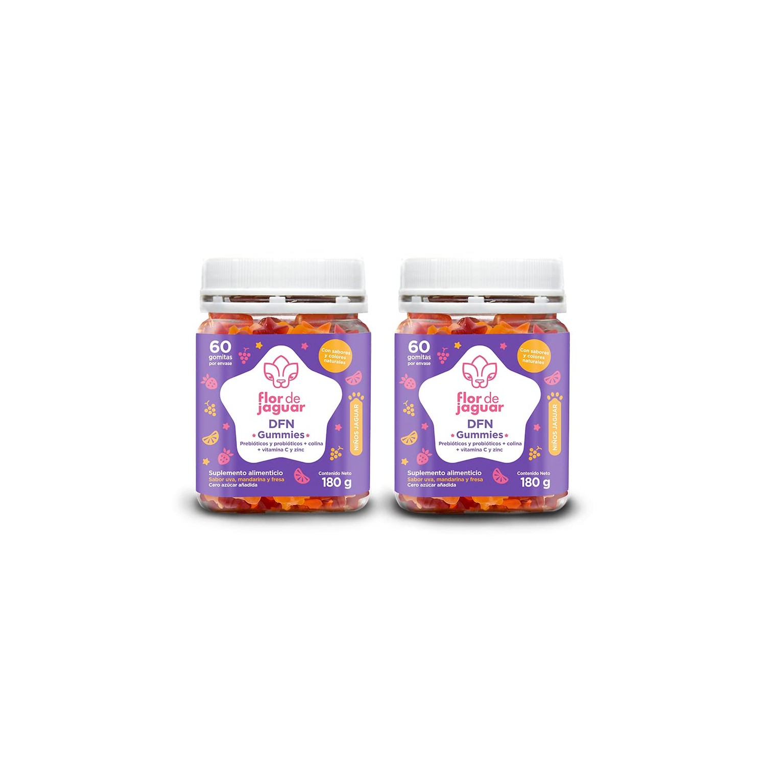 FLOR DE JAGUAR | Pack DFN Gummies (2 piezas) | Gomitas con probióticos ...