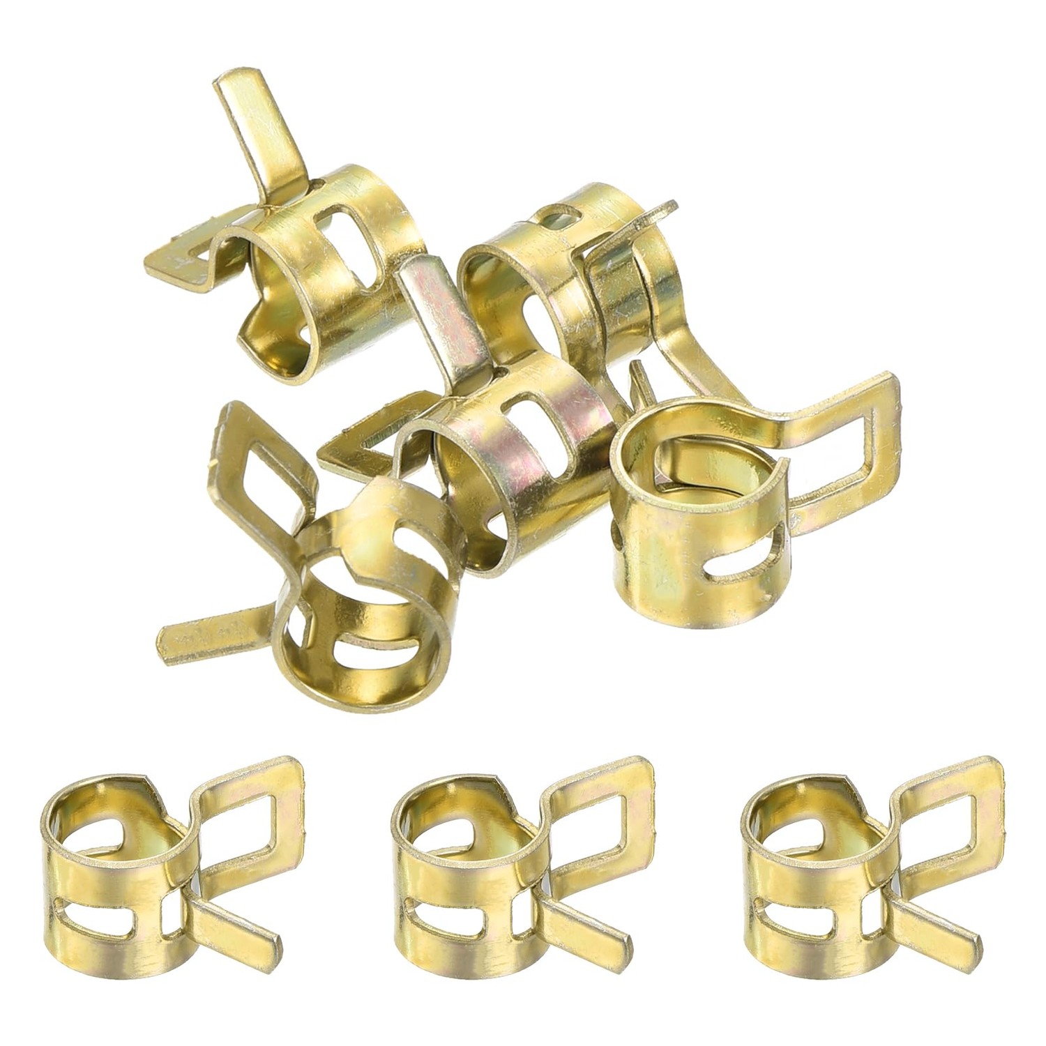 sourcing map ID 7mm 1/4inch Fuel Line Hose Clips, Pipe Clamps,Spring ...