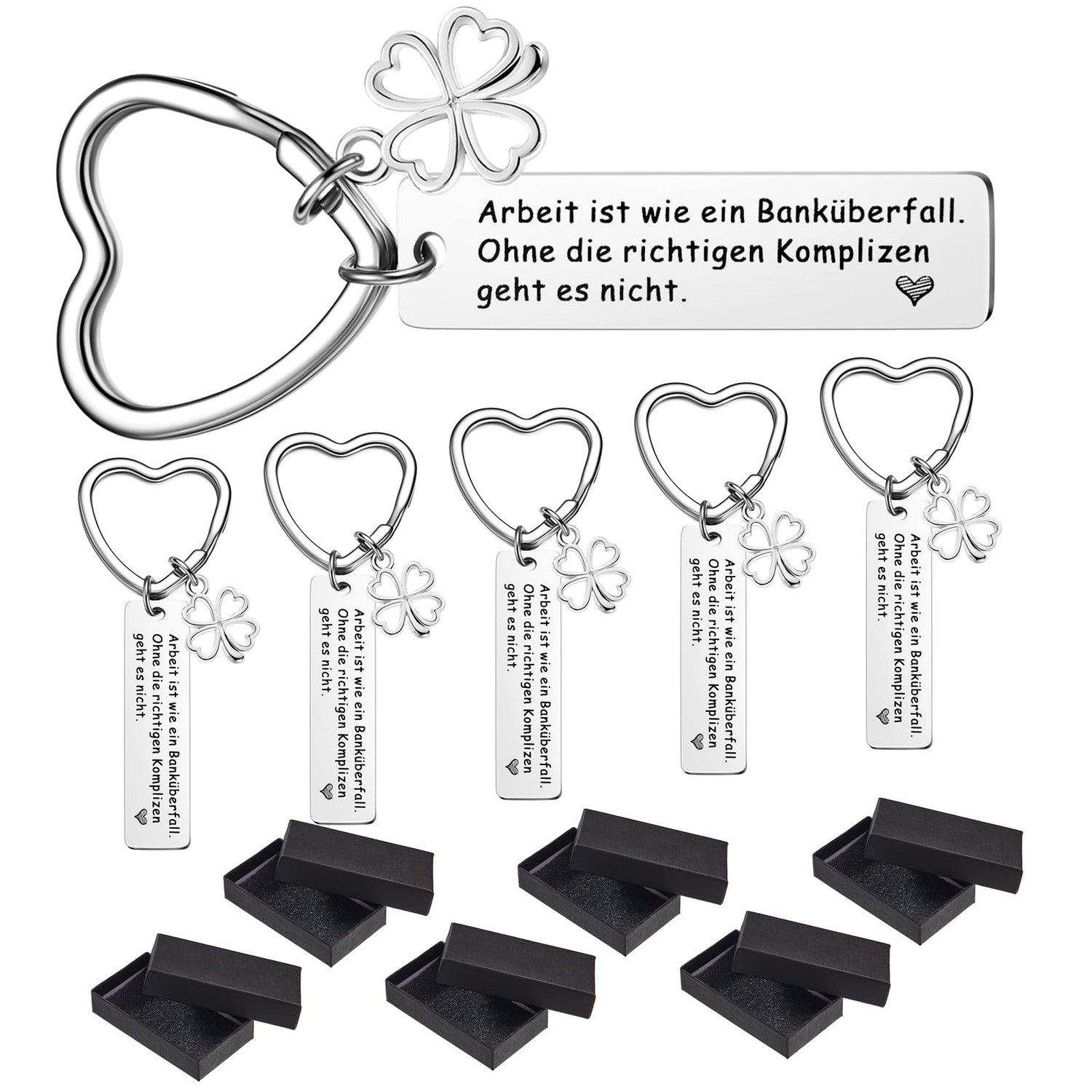 Tenare Set of 6 Key Rings with Gift Box for Colleagues / Colleagues ...