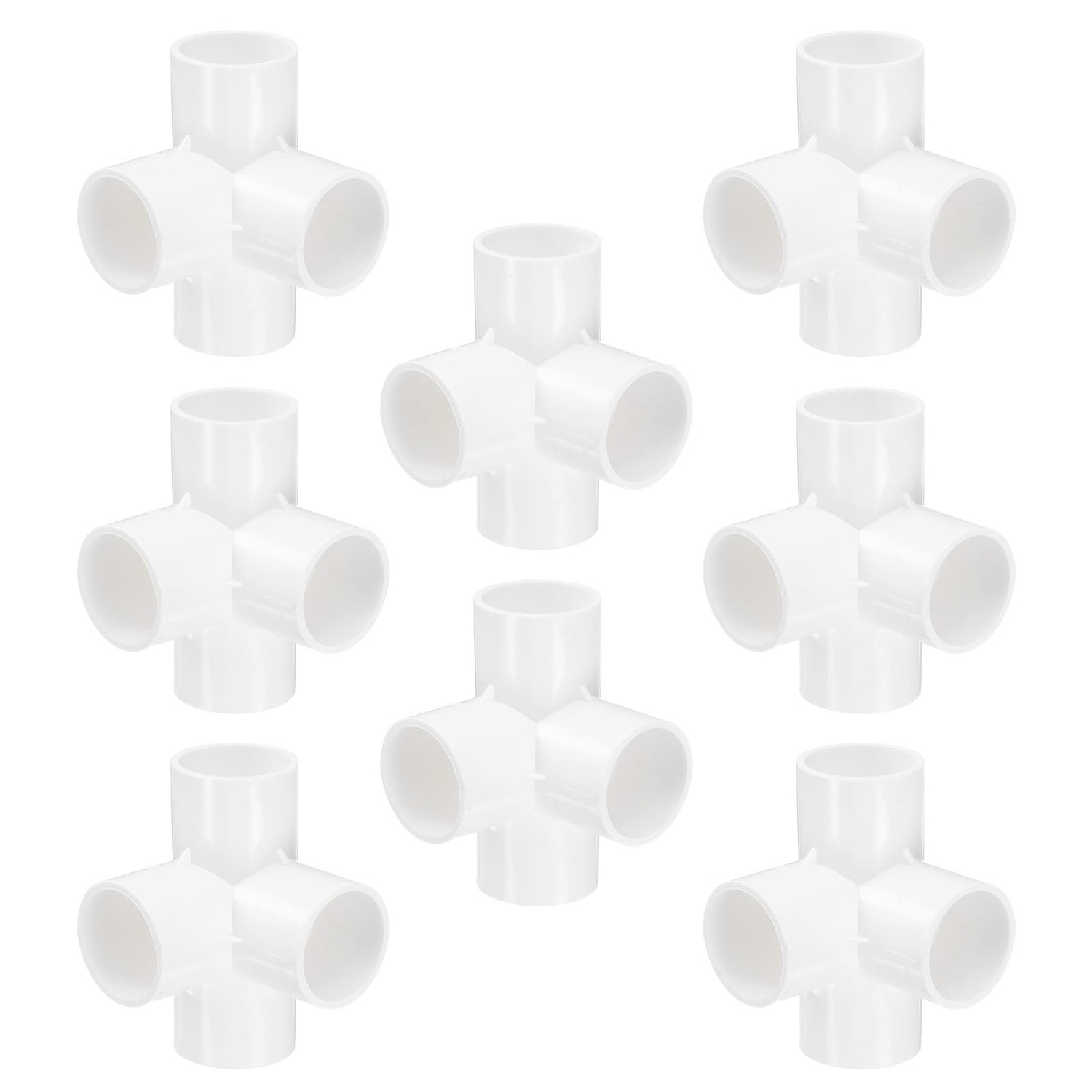 HARFINGTON 8pcs 4 Way PVC Pipe Fittings 1" Elbow Pipe Connector Build ...