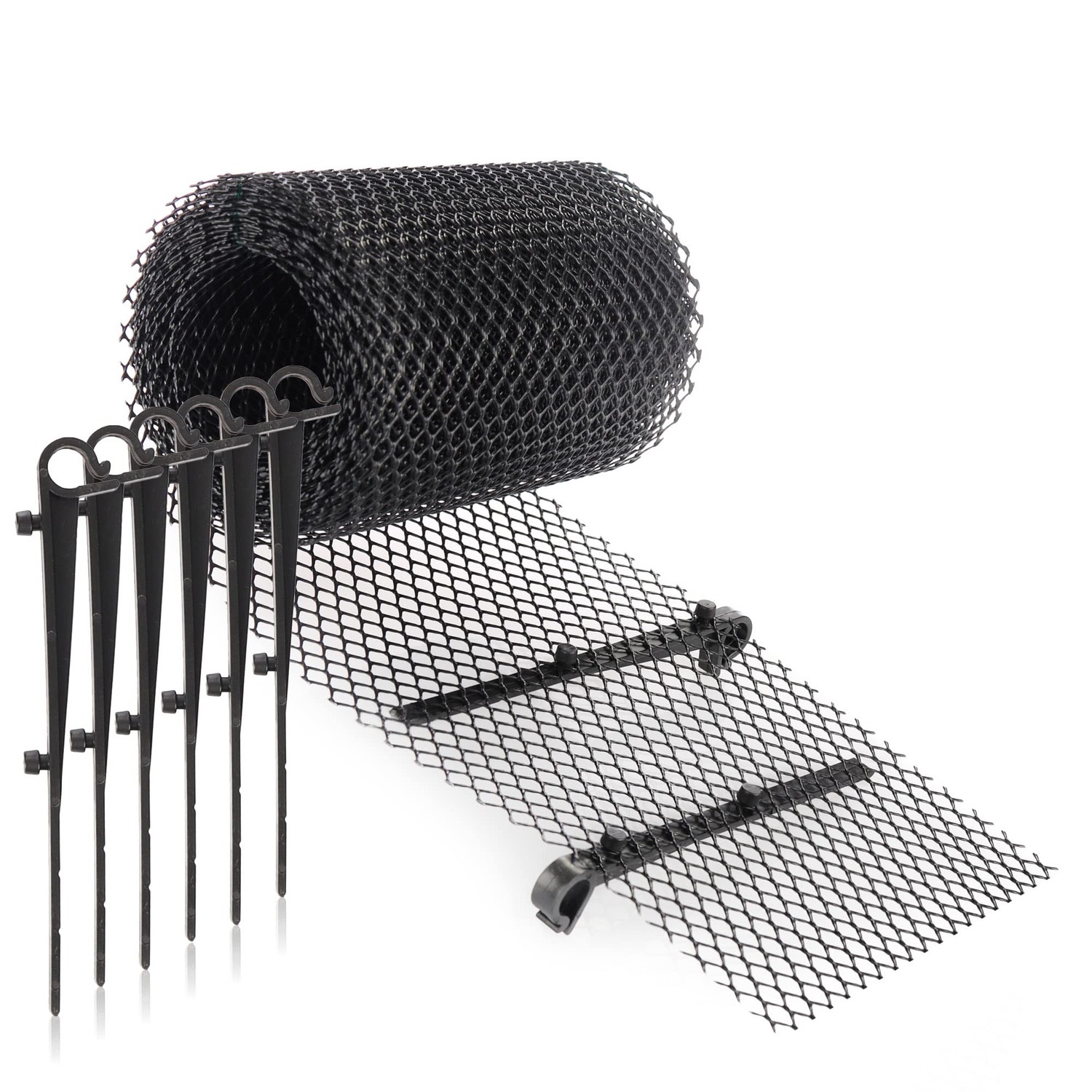 com-four® Gutter protection set 6 meters for house, carport, stable ...