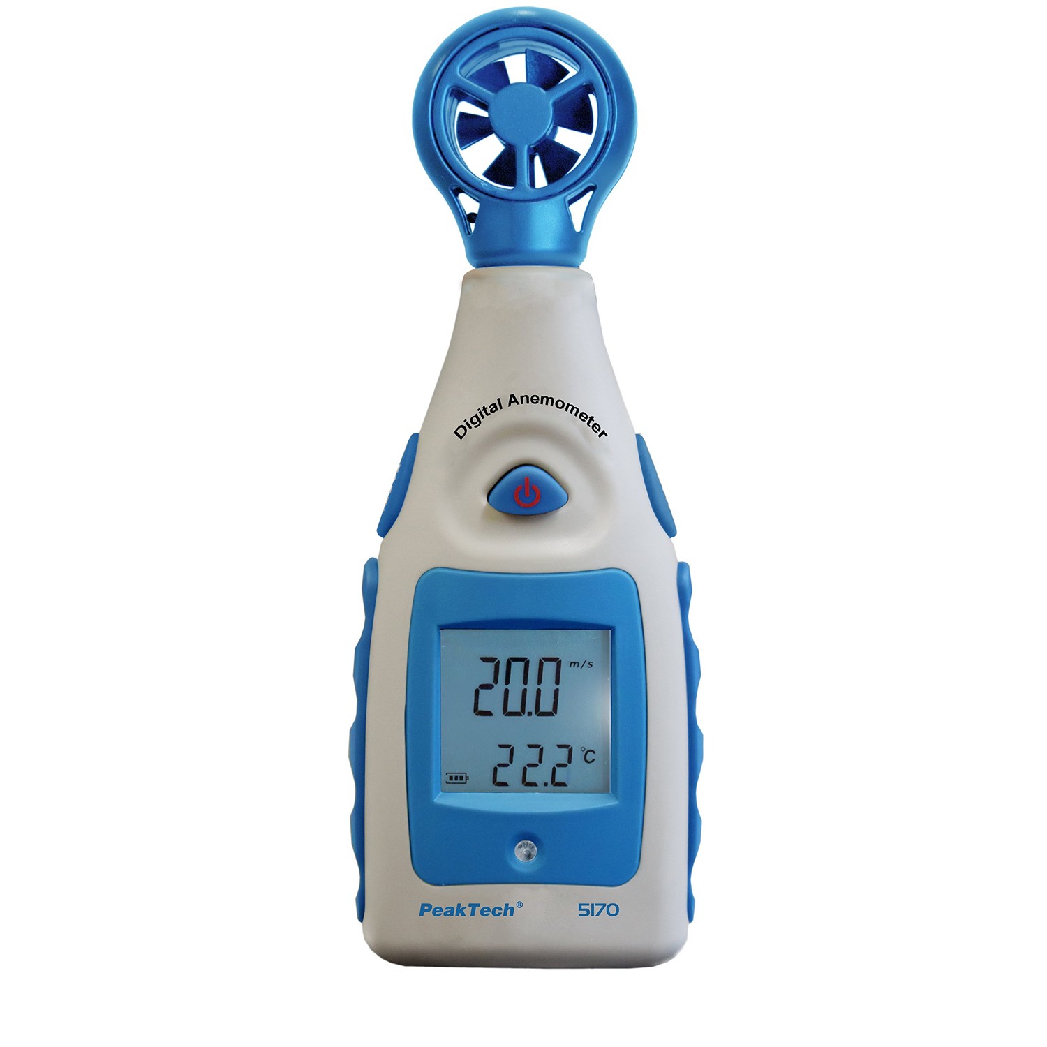 PeakTech P 5170 Impeller Anemometer Digital Wind Gauge for Wind Speed ...