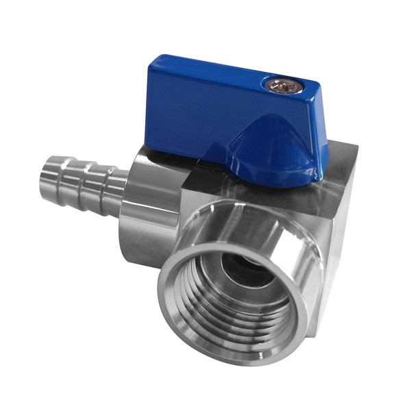 Beduan Stainless 3/8" Barbed x 1/2" NPT Female 90 Degree Elbow Ball ...