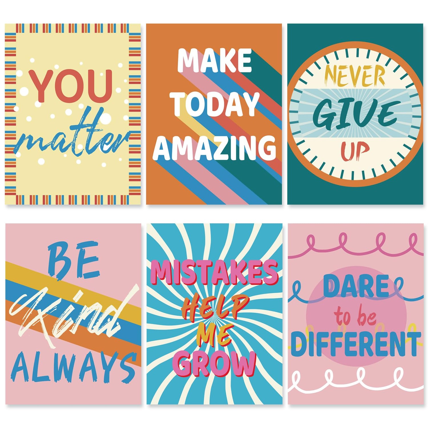 Motivational Posters for Classroom, 4Pcs Classroom Motivational Poster ...