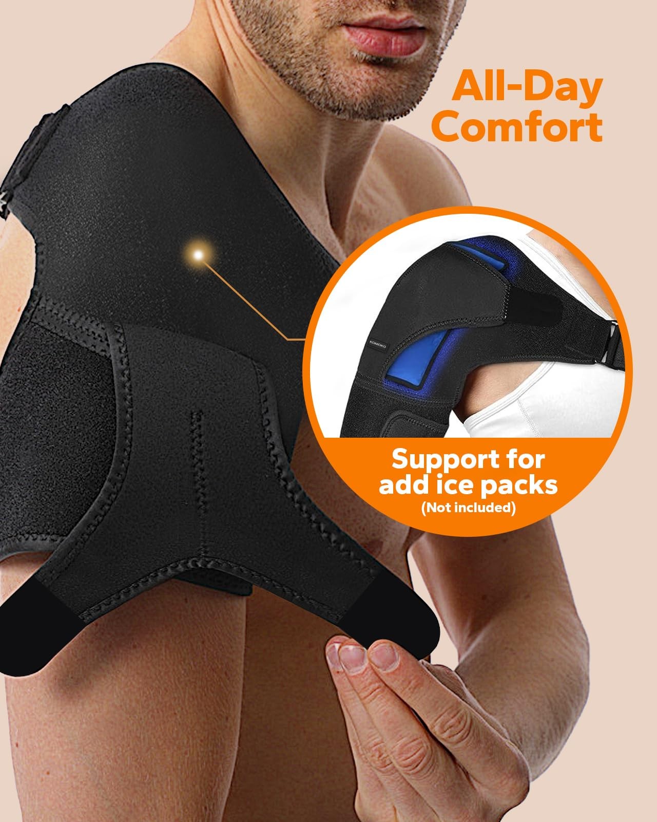 Adjustable Rotator Cuff Shoulder Support Brace Pain Relief Shoulder ...