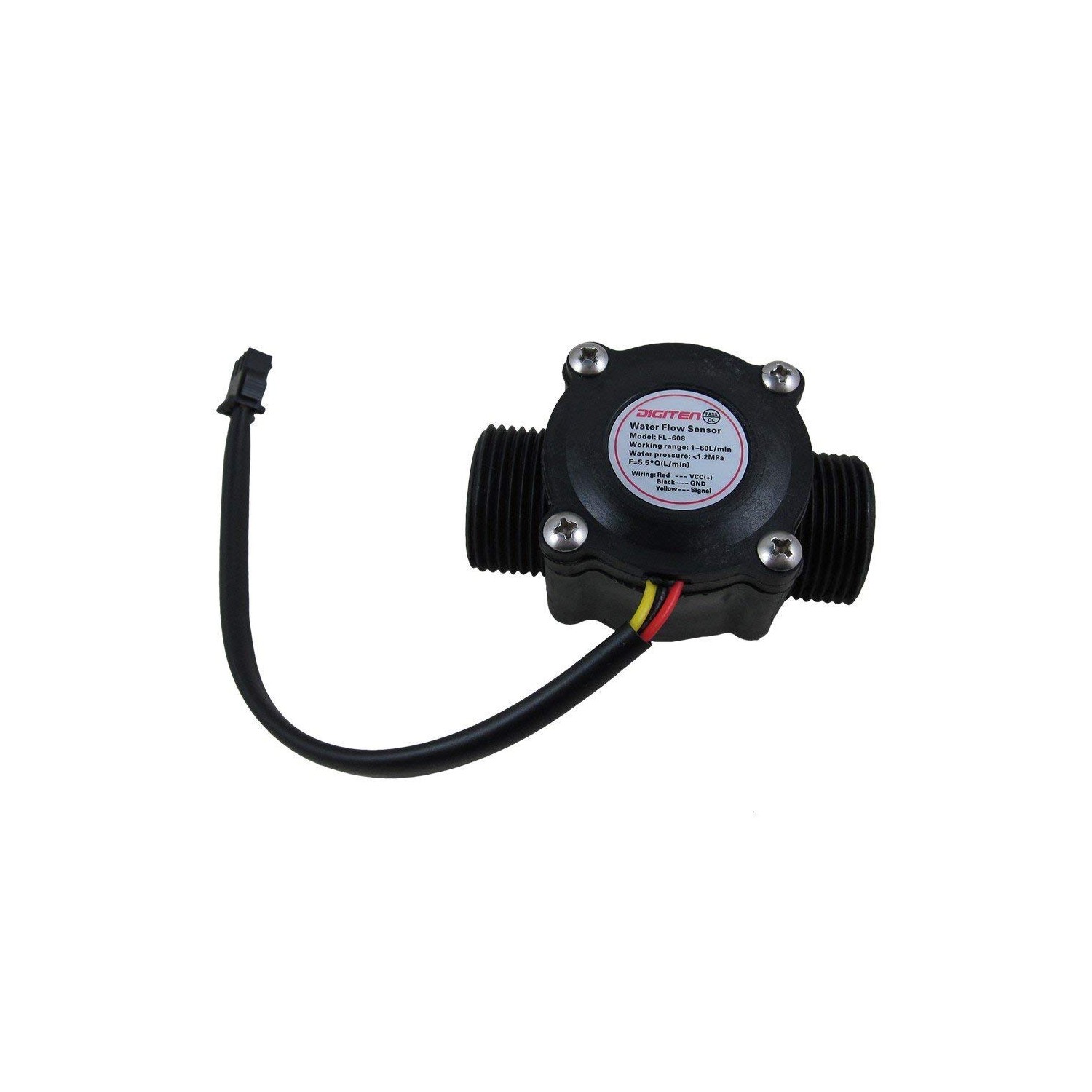 DIGITEN G3/4" Water Flow Sensor, Food-Grade Hall Effect Sensor Flow ...