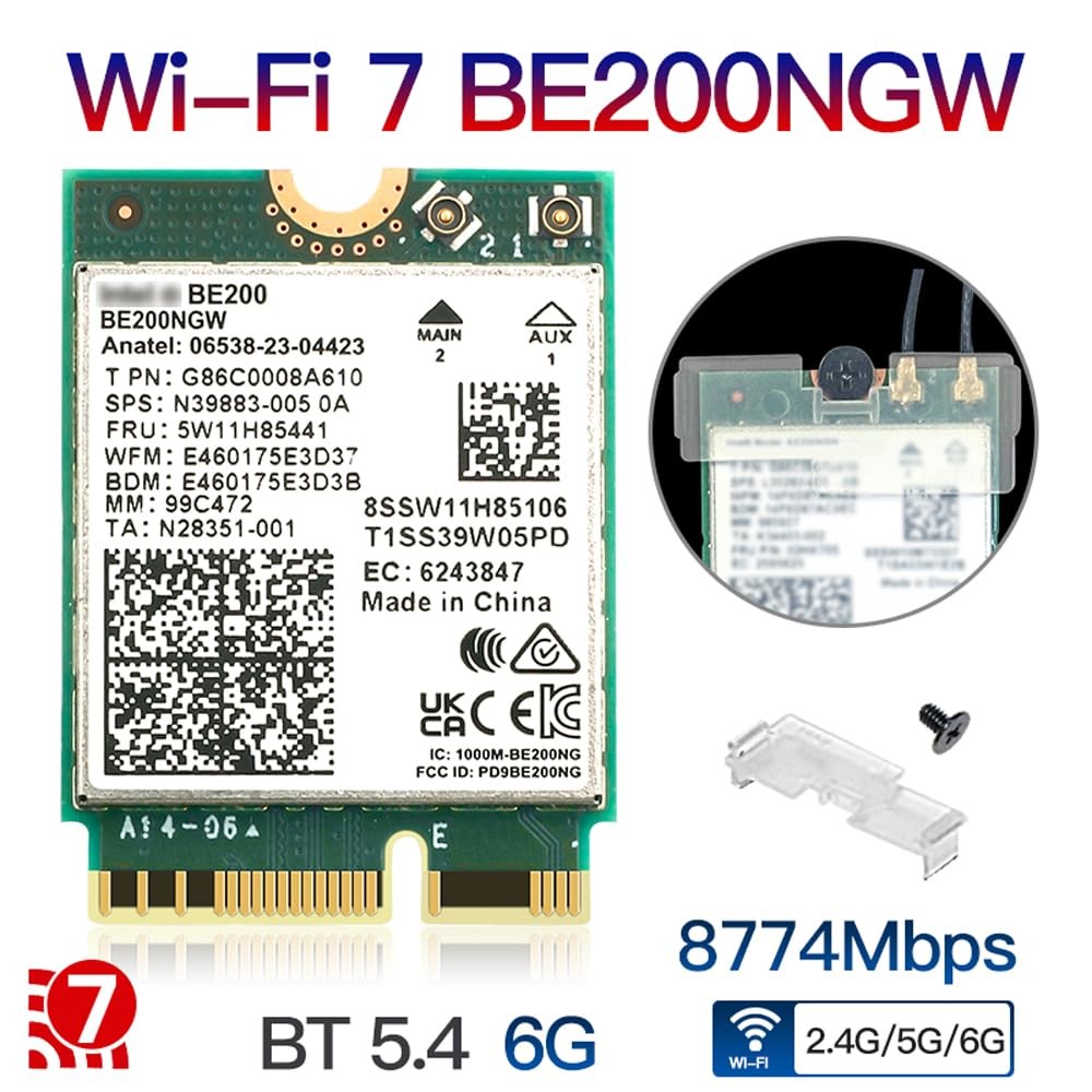 M.2 Wireless Adapter Intel WiFi 7 BE200 Card - Next-Gen Wireless For ...