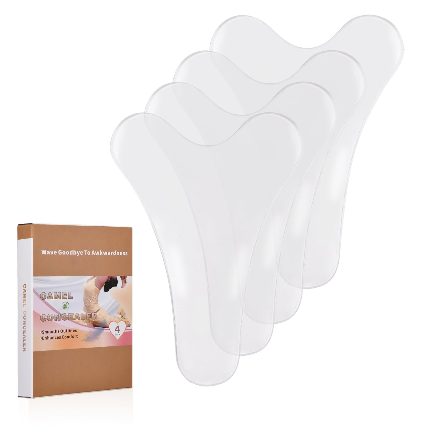 PRISESSA 4 Pack Y Shape camel Toe Concealer, Reusable Camel Toe Cover ...