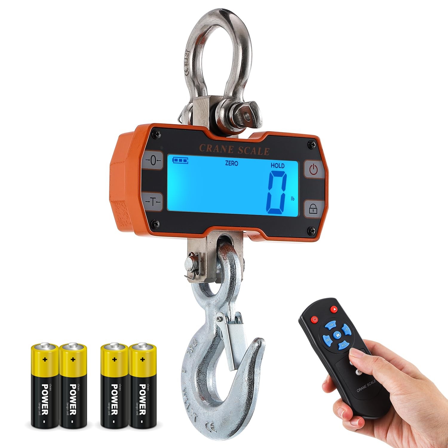 CGOLDENWALL Digital Crane Scale 4400lb Industrial Hanging Scale ...