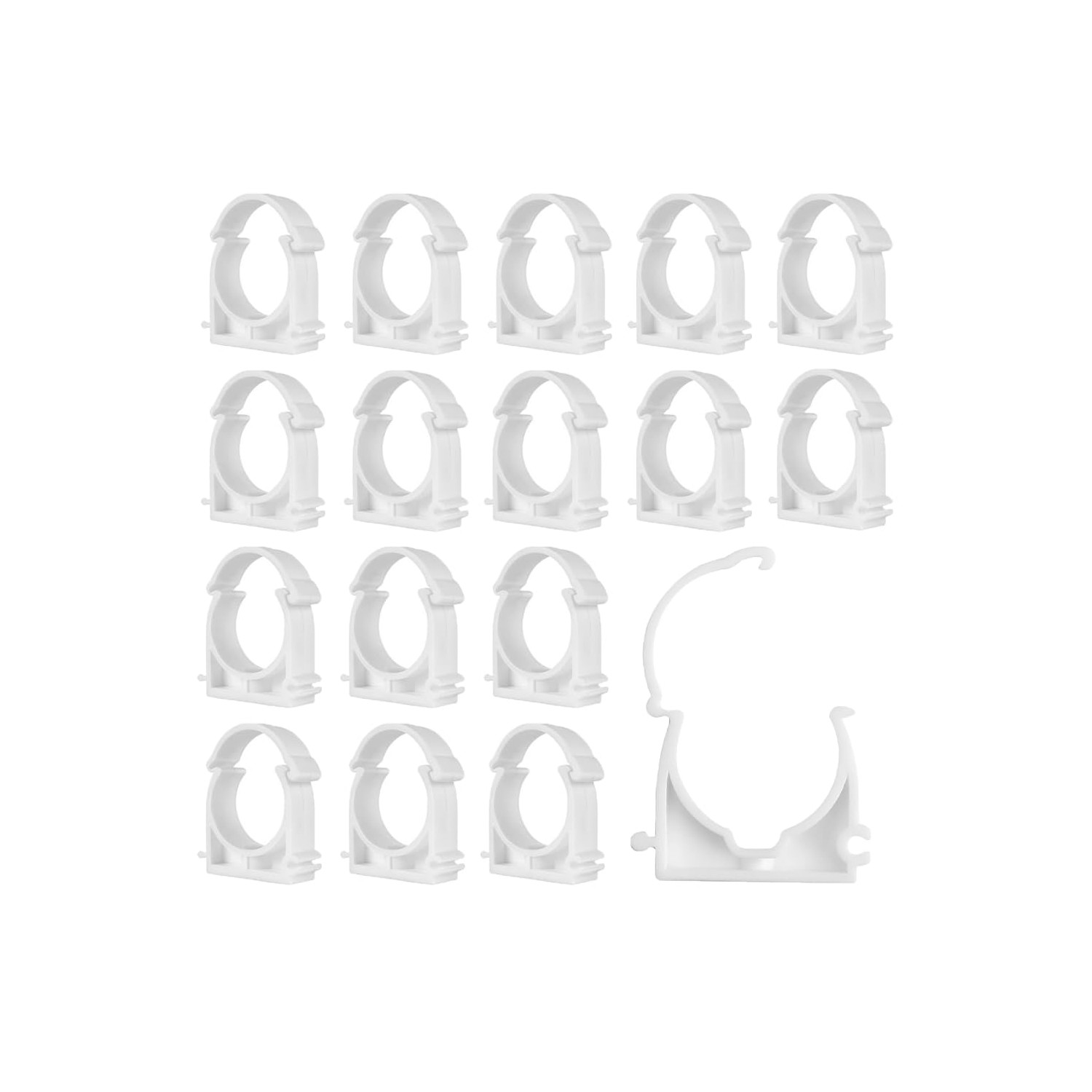 RXKFIGX 20pcs PVC Water Pipe Clamps Clips Inner Diameter 25mm Push-Fit ...