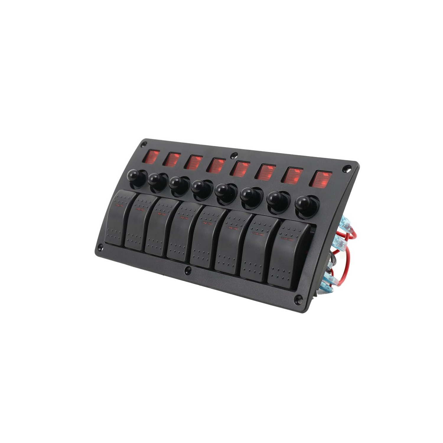 Cozyel 3 in 1 Switch Plate Fuse Switch Panel Marine Boat 8 Gang Switch ...