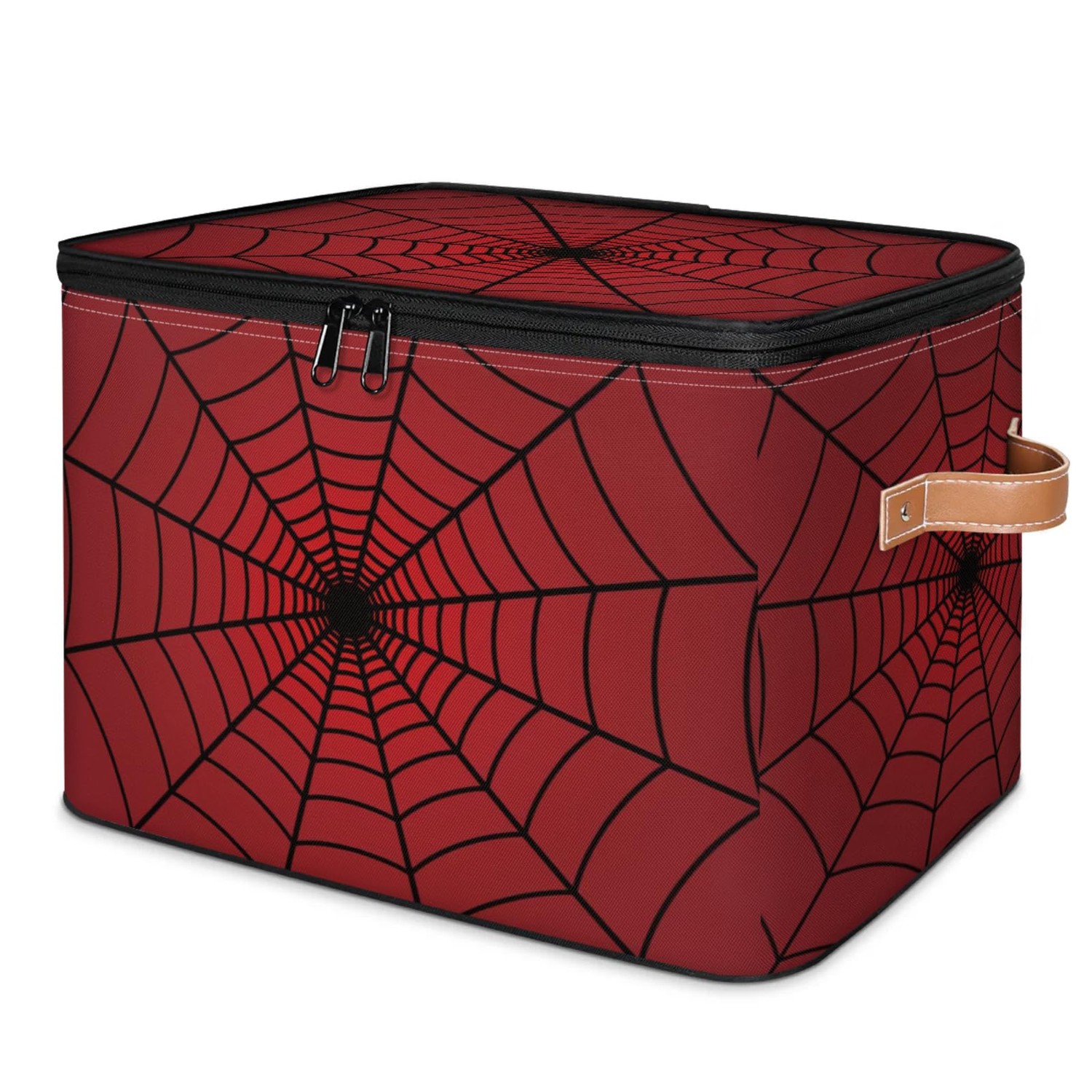 Spiders Red Web Storage Bins with Lids Canvas Collapsible Storage ...
