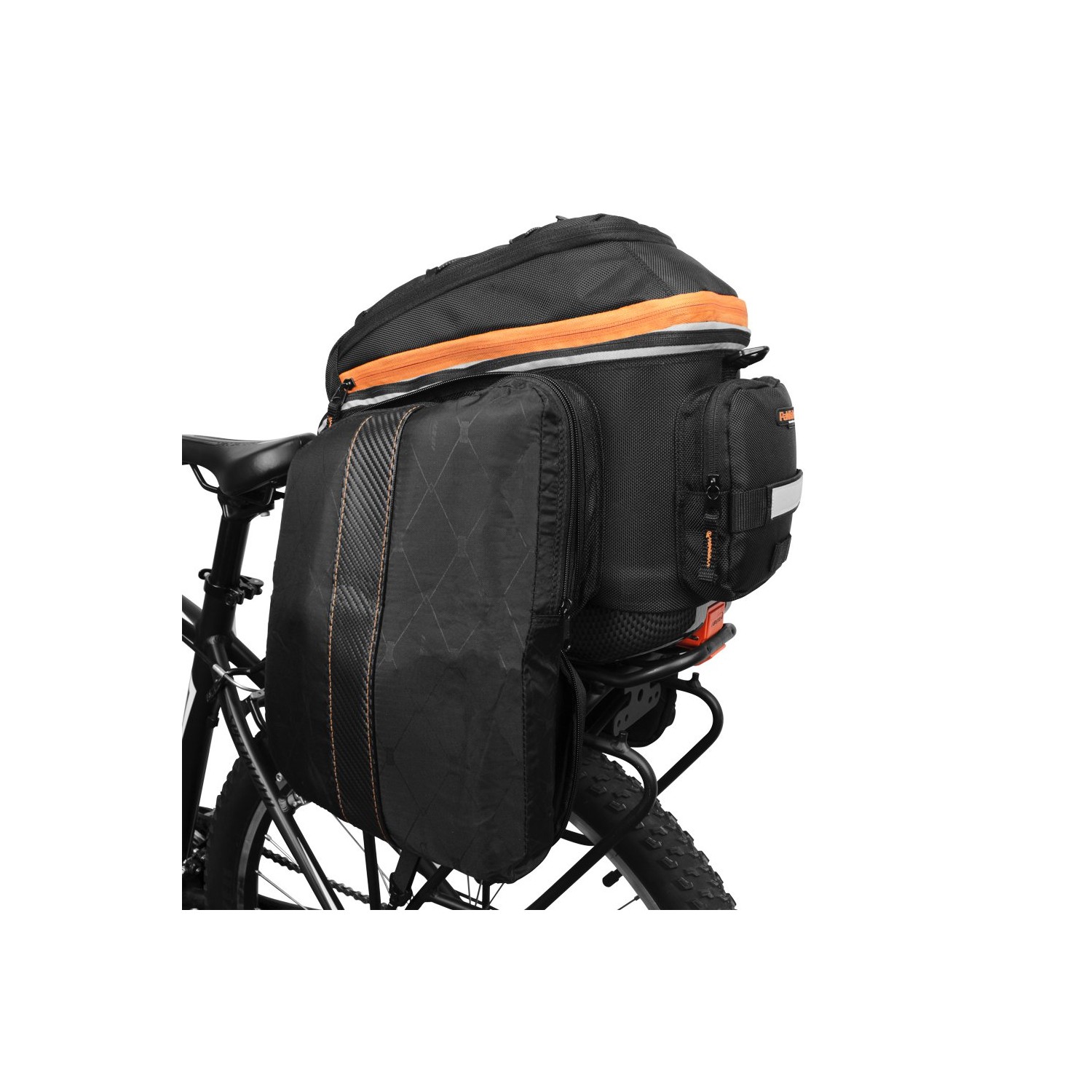 Ibera 2 in 1 PakRak Commuter Bicycle Trunk Bag with Expandable Panniers ...