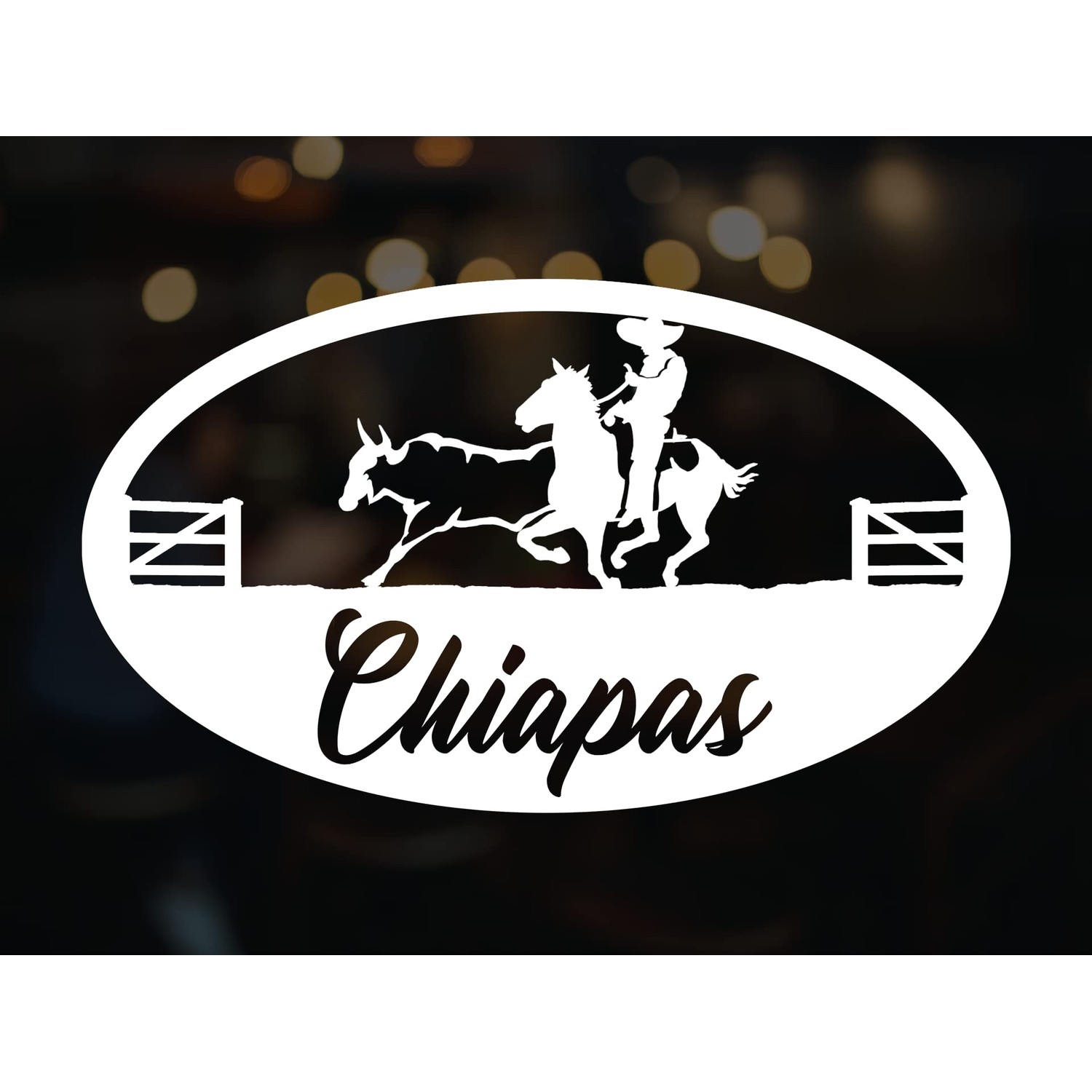 Chiapas Mexico Decal Sticker Coleadero Charreada Rodeo Vinyl Stickers ...