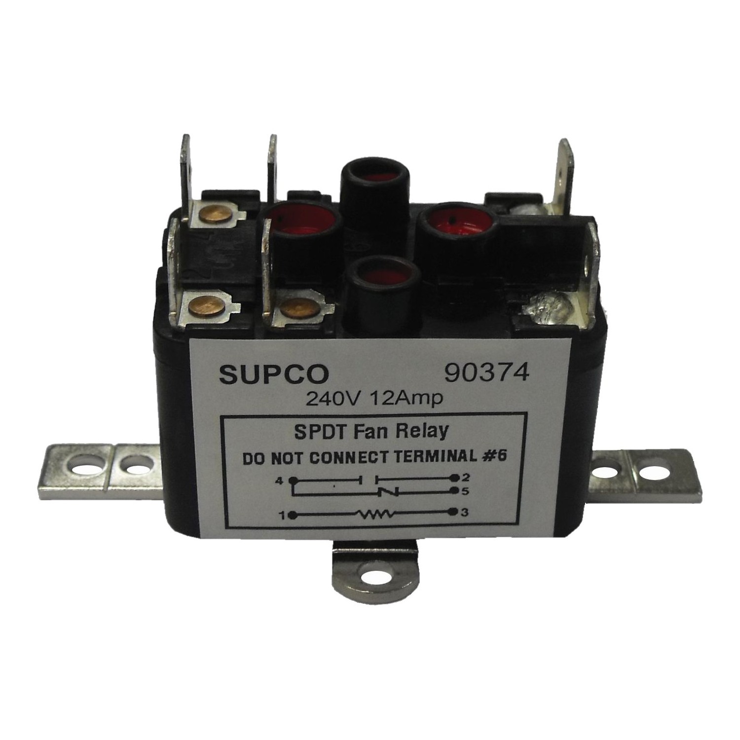 Supco 90380 General Purpose Fan Relay, 13 A Load Current, 24 V Coil ...