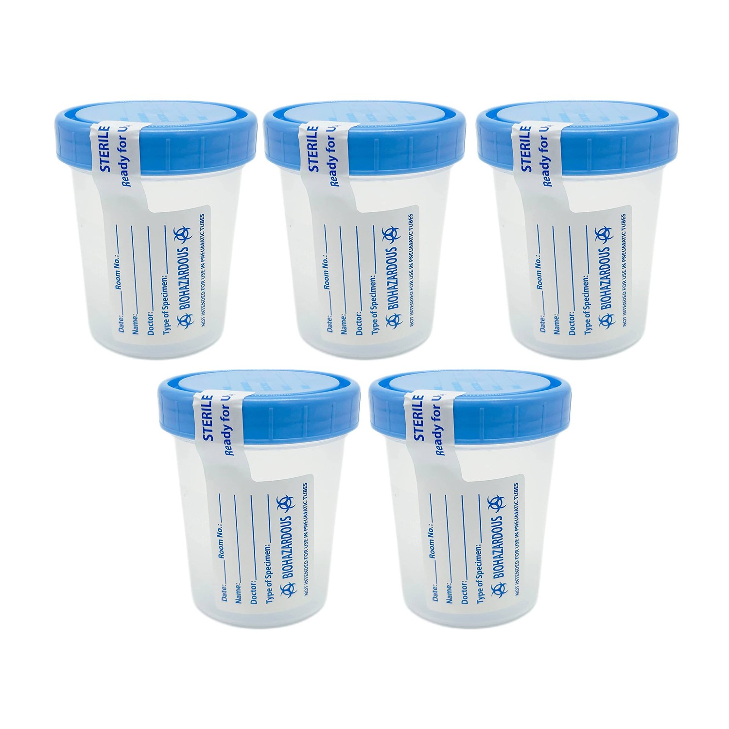 Sterile Specimen Cups with Lids: 4oz Transparent Urine Collection Cup ...