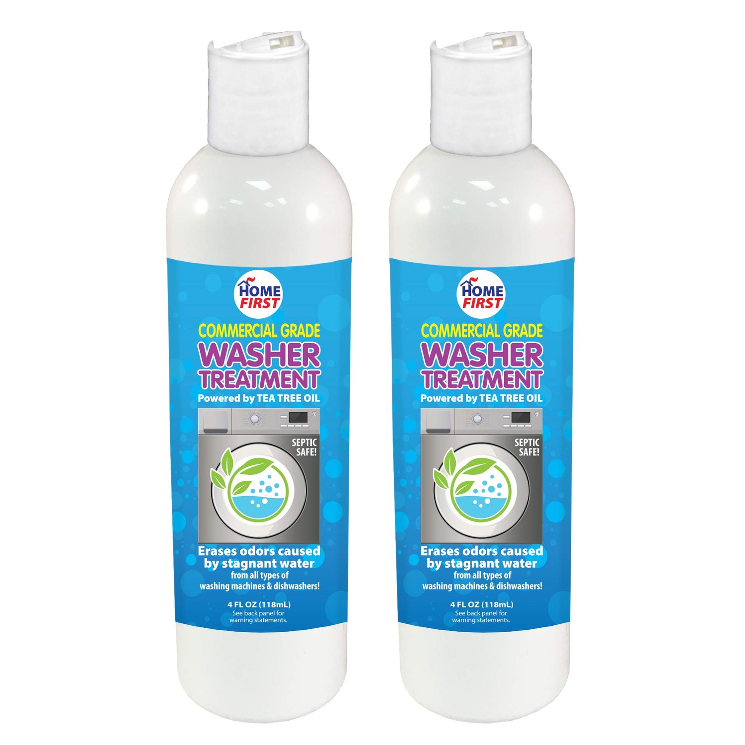 Heavy Duty Washing Machine Cleaner - 2 Treatments/Bottle Helps Remove ...