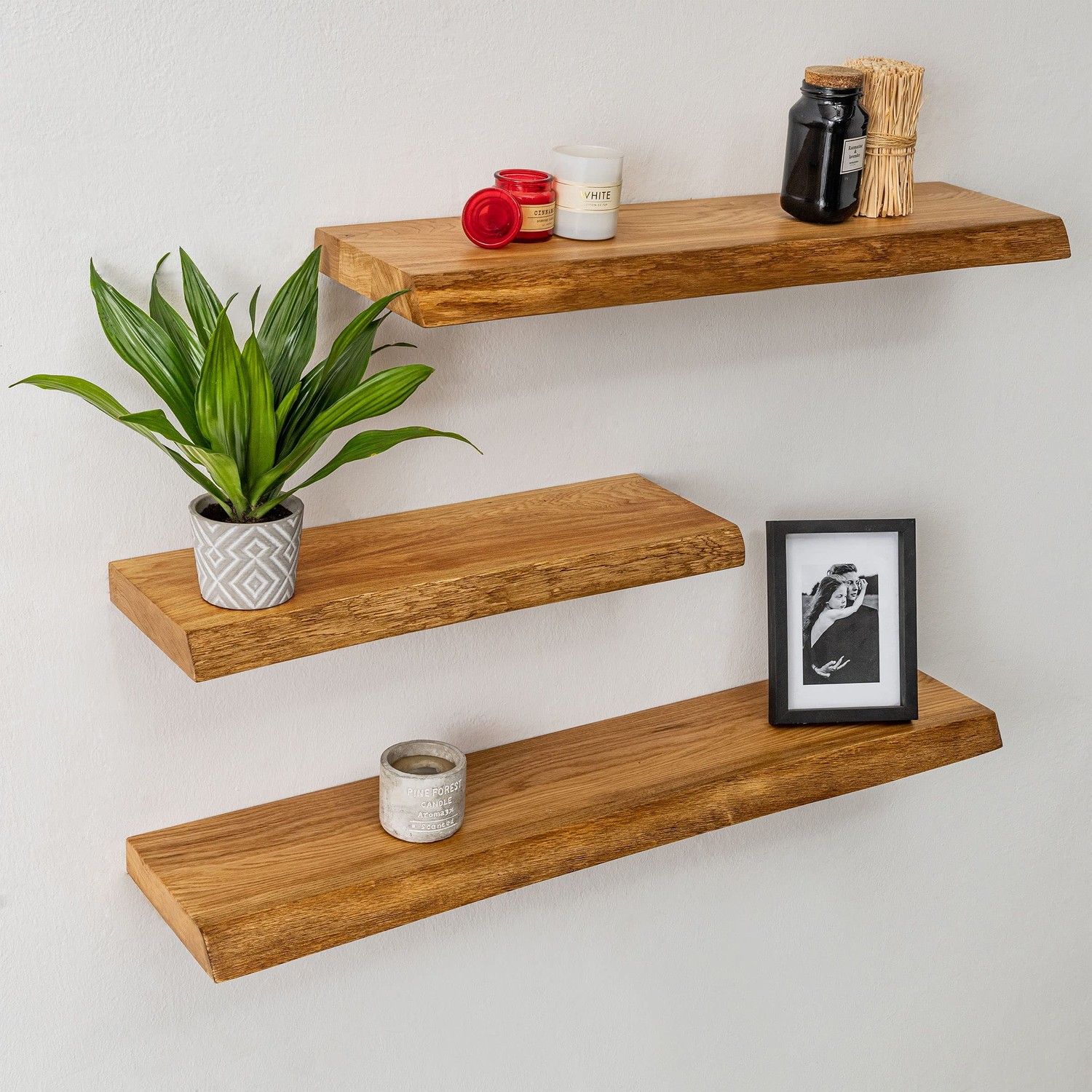 1 Original BestLoft® Wall Shelf Ruby with Oak Tree Edge Wall Shelf ...