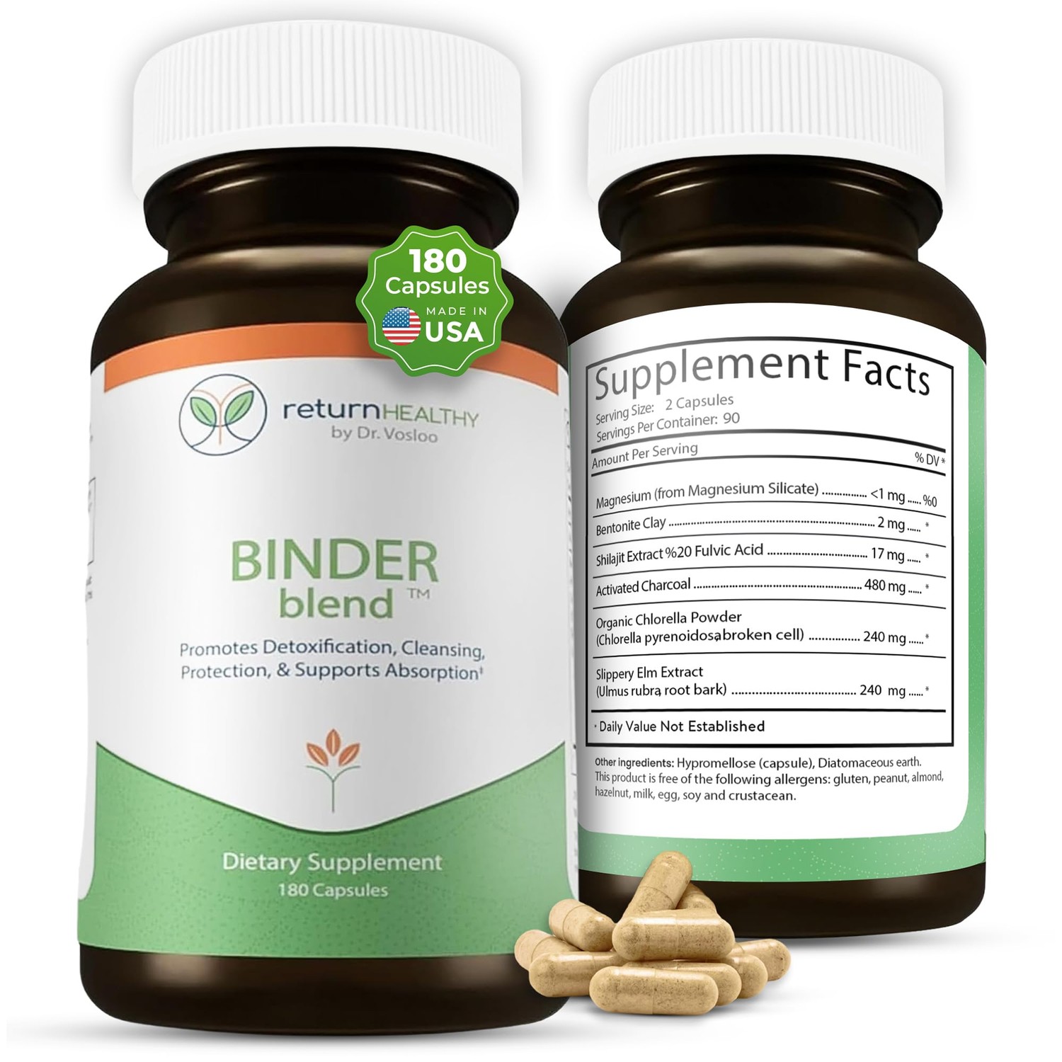 Binder Blend - Toxin Binder Supplement, Detox Capsules for a Healthy ...