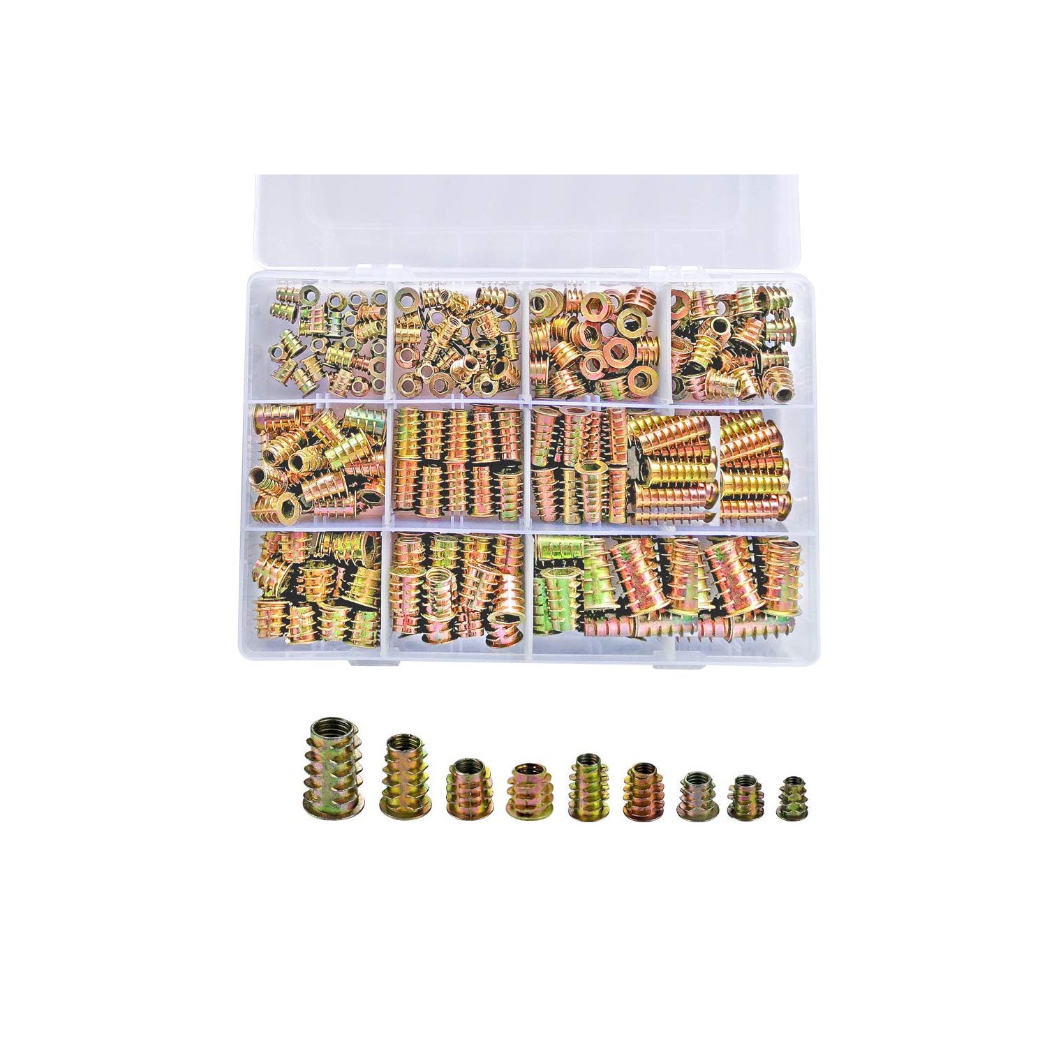 Reppkyh 130 Pieces Metric Threaded Insert Nuts Assortment Tool Kit for ...