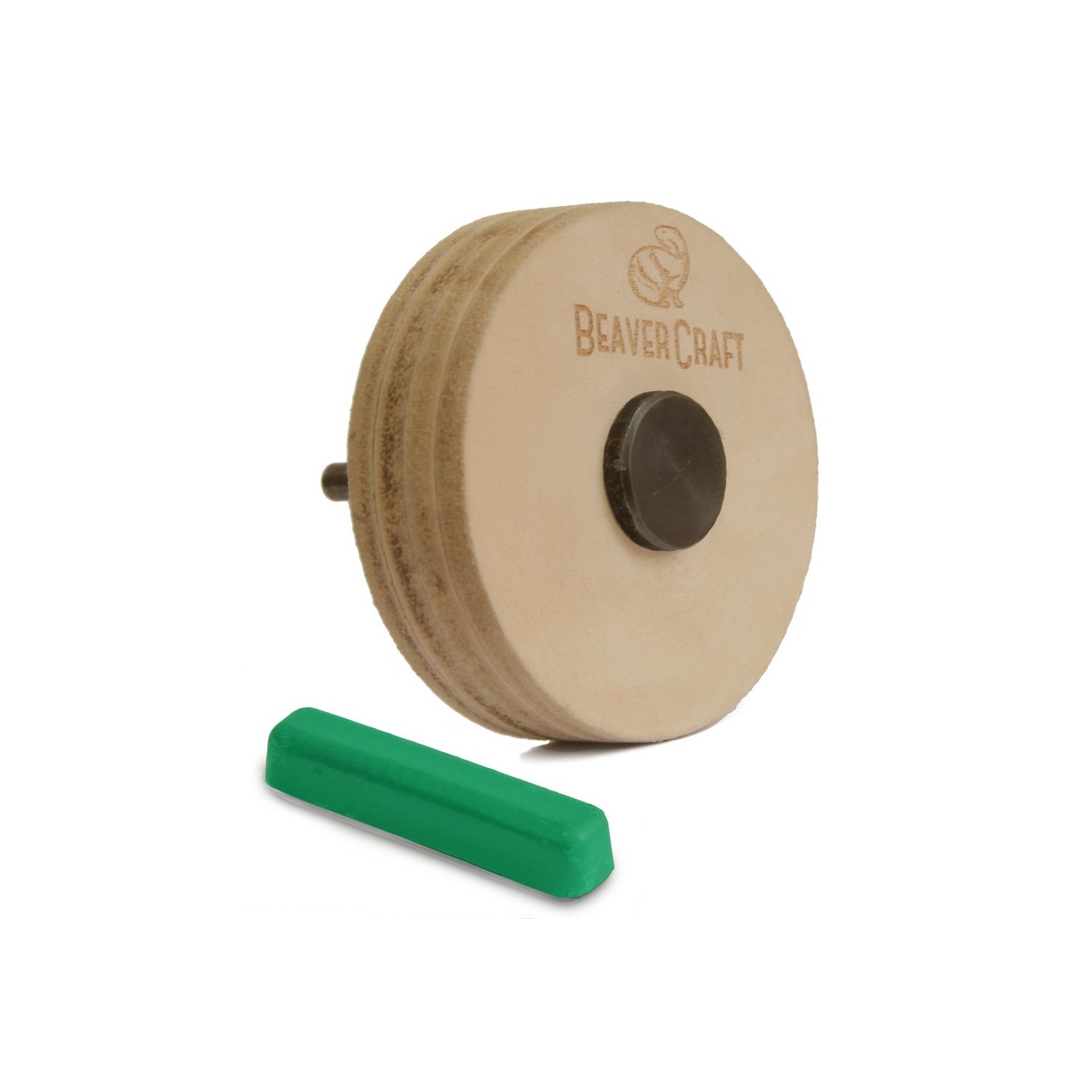 BeaverCraft PW1 Sharpening Wheel Stropping 3" Wheel Leather Wheel ...