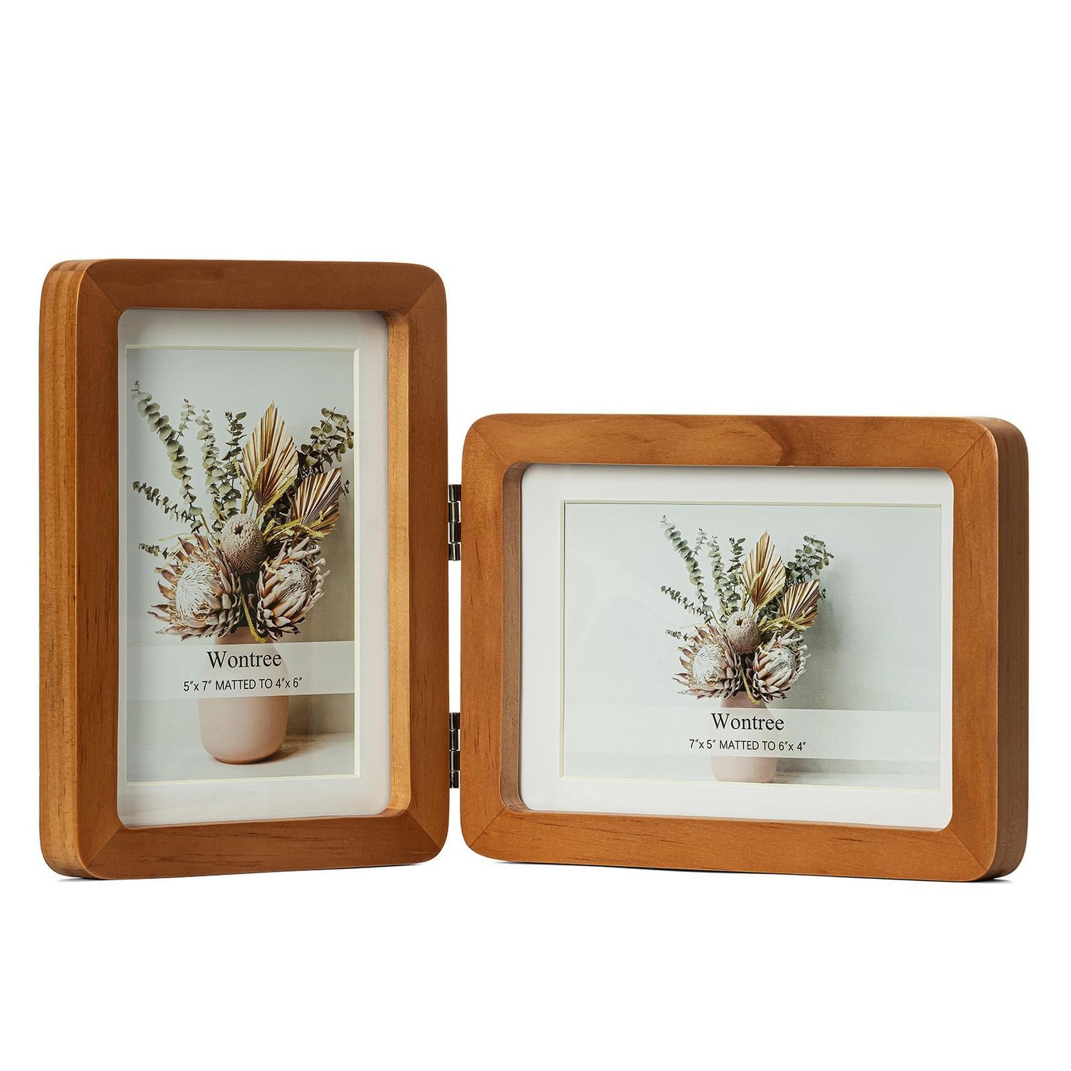 Wontree 5x7 Double Vertical Horizontal Hinged Foldable Combo Rounded ...