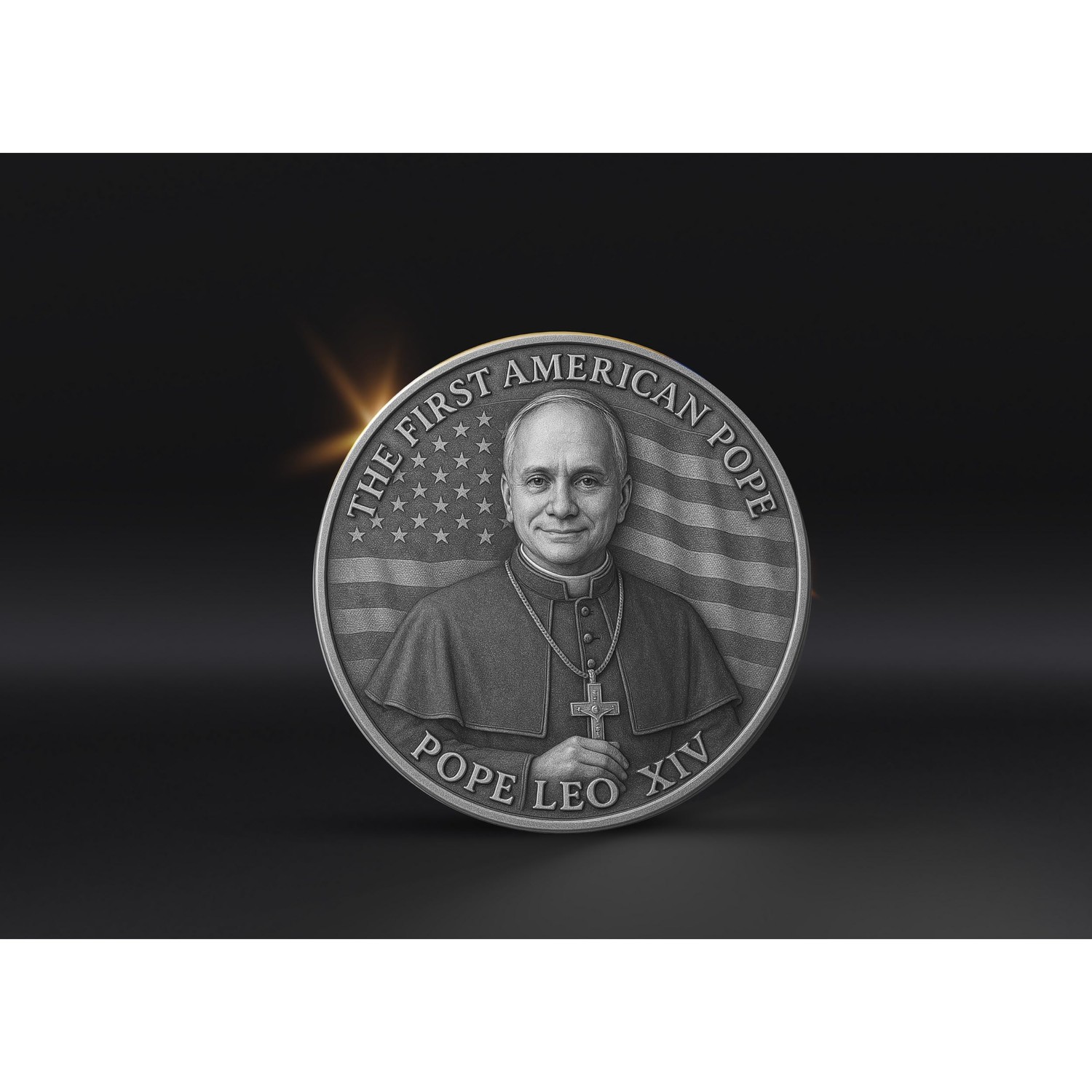 Pope Leo XIV Coin, The First American Pope Coin, US Robert Francis ...