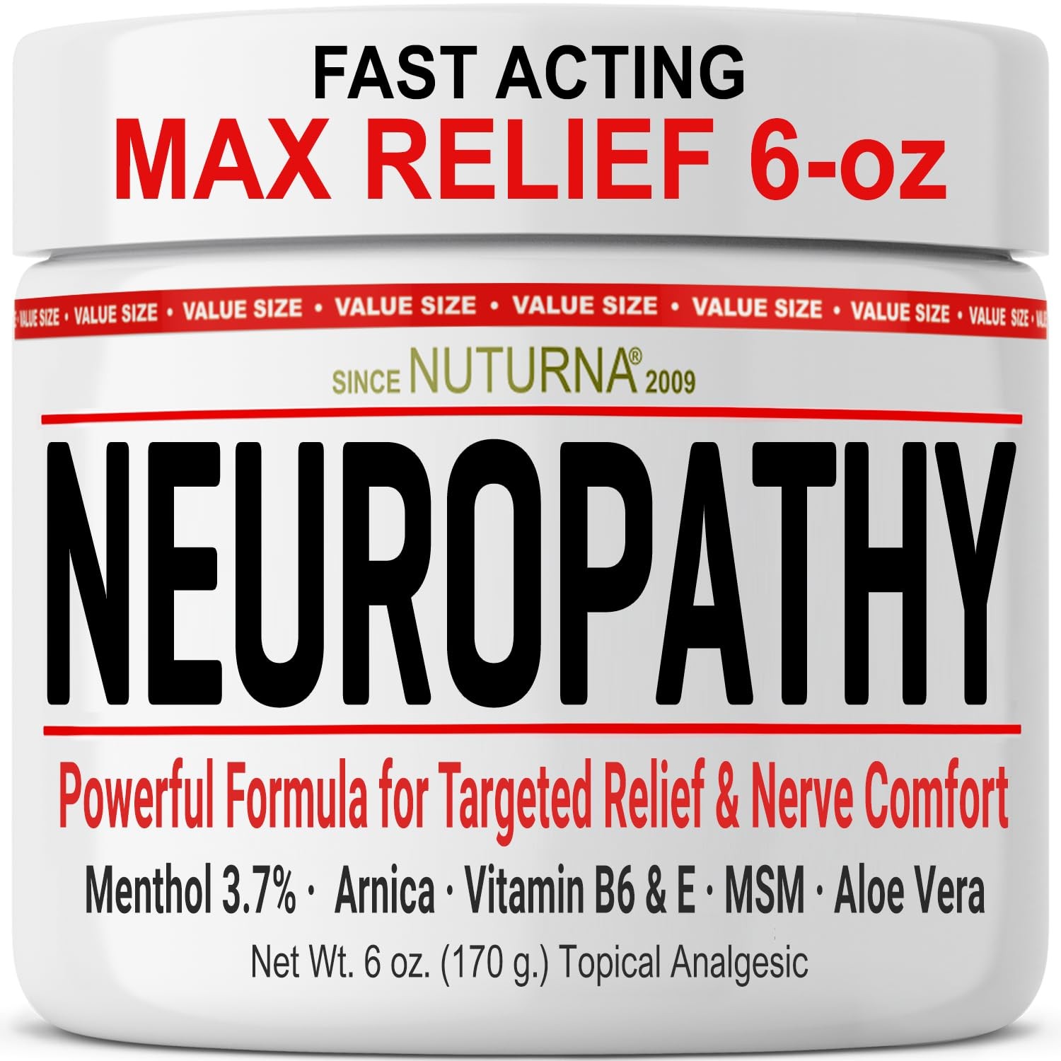 Neuropathy Relief Cream - Fast Acting Max Relief for Feet Hands Legs ...