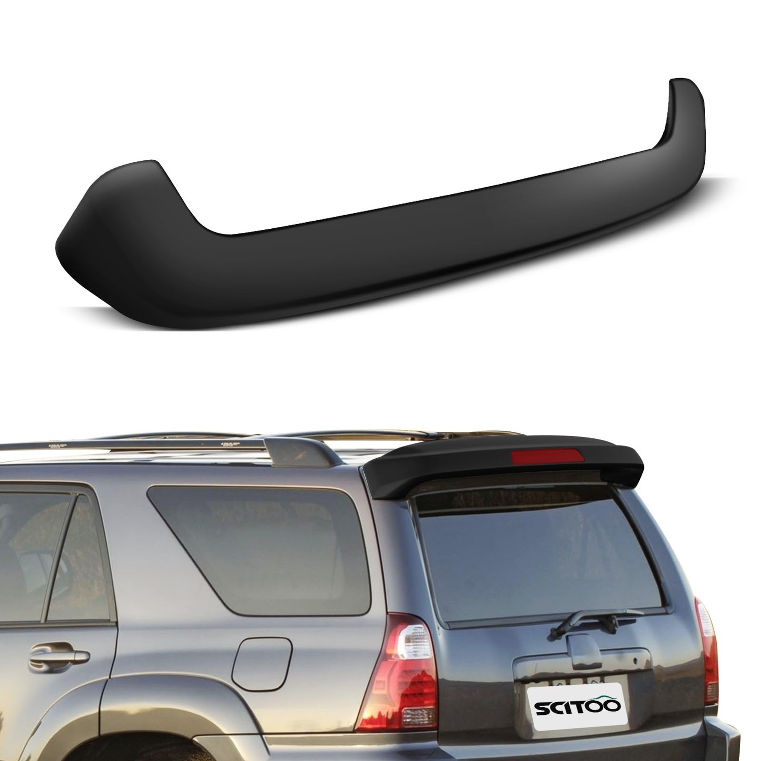 SCITOO Roof Spoiler Fit for Toyota for 4RUNNER 2003-2009 Matt Black ...