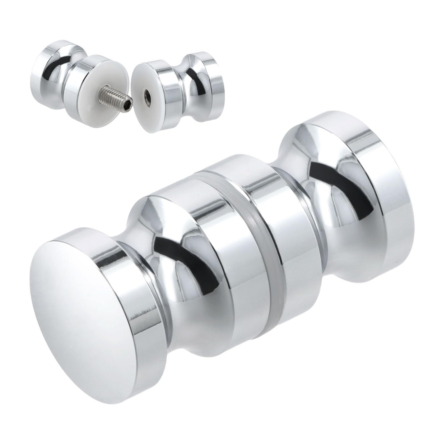 Anseom Shower Door Knob, Shower Door Handles, Double-Sided, Aluminium ...