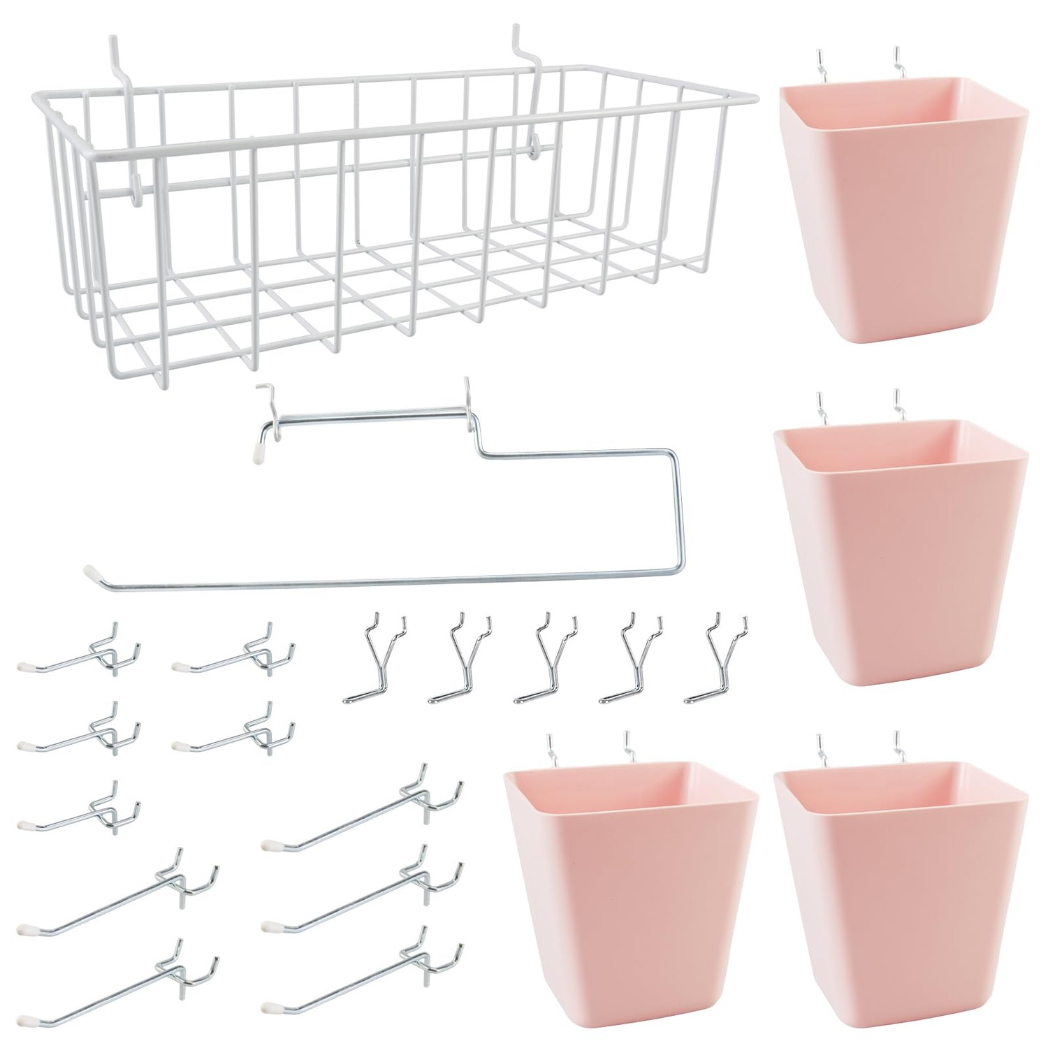 G.CORE Peg Board Organizer 21 Pack, Pegboard Accessories with Baskets ...