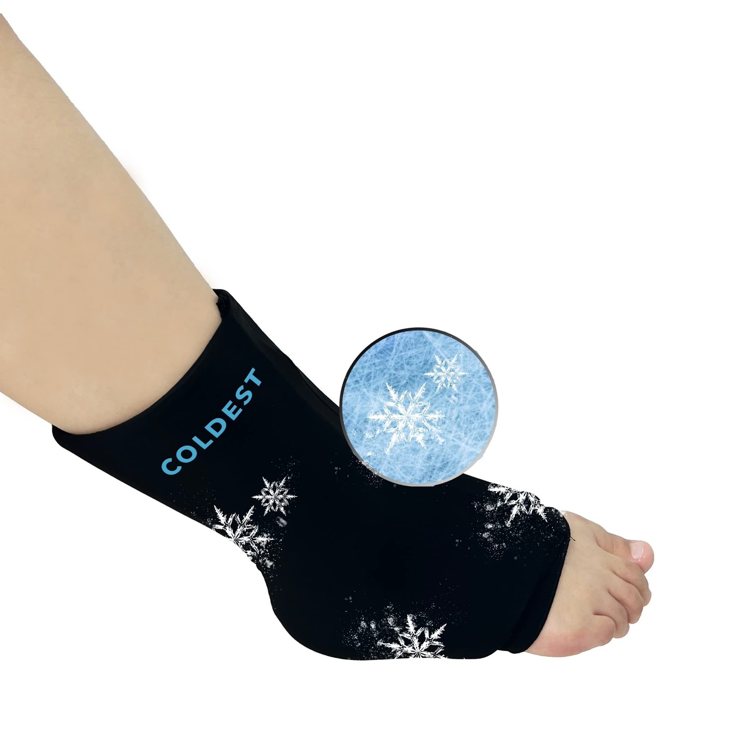 Coldest Ankle Foot Ice Pack Wrap 360, Cold Ice Gel Pack for Sprained ...