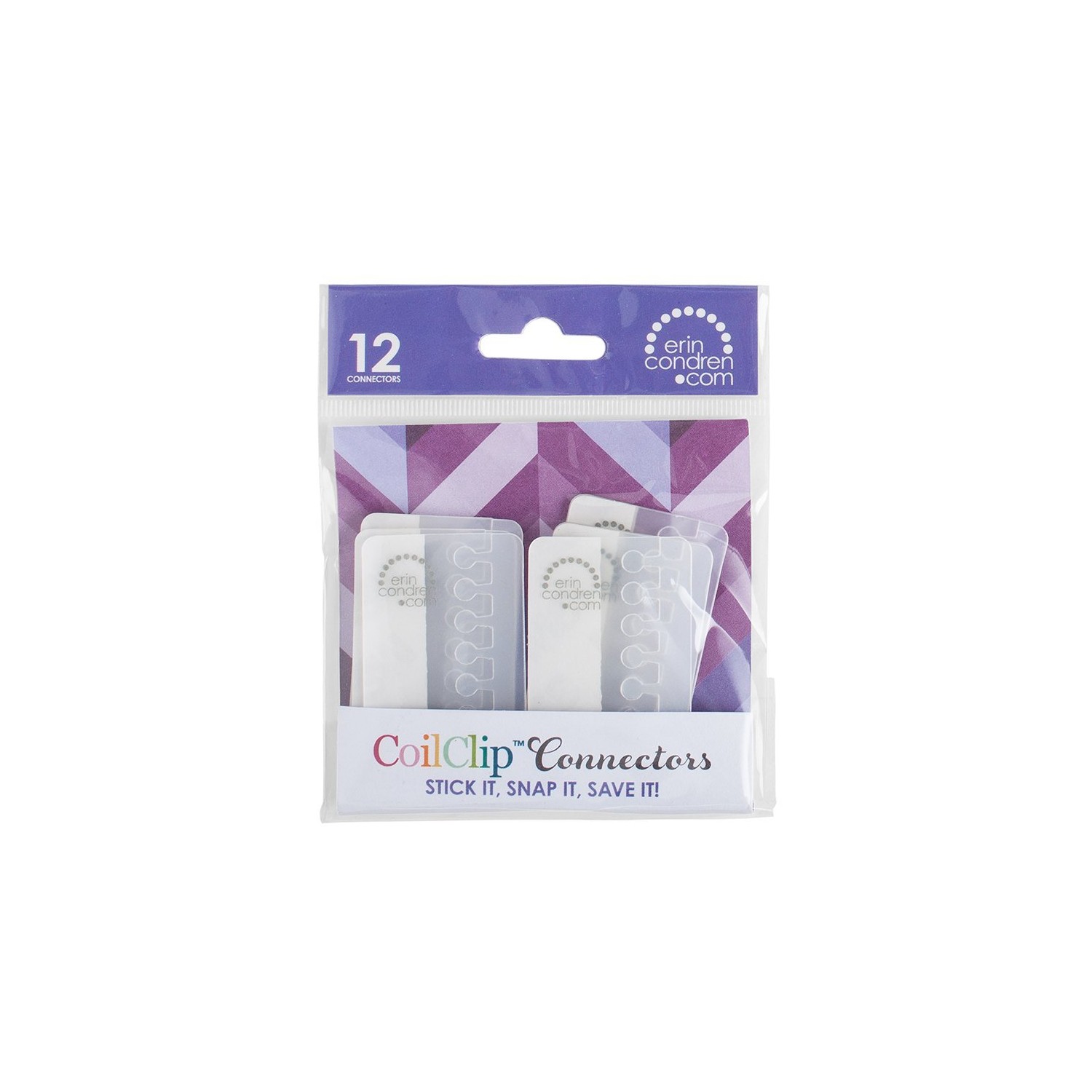 Erin Condren 2" Coil Clip Connectors, Clear (Acc-Coil) - ibspot.com