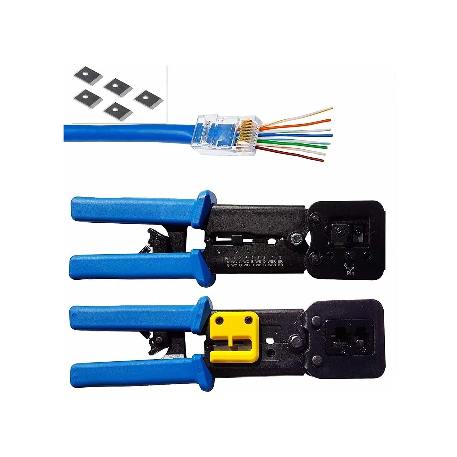 RJ45 Crimp Tool for Pass through and legacy connectorsProfessional High ...