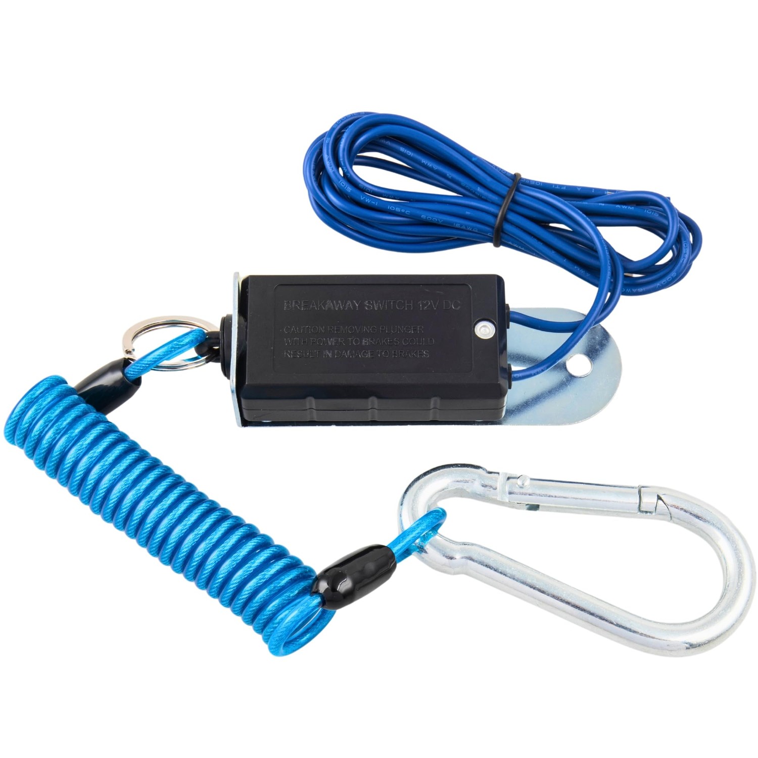 MECMO Trailer Breakaway Switch 5ft Brake Away Coiled Cable Large ...