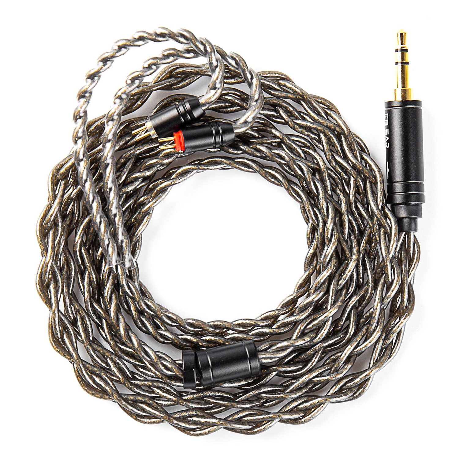 EZ EAR KBEAR DarkJade IEM Cable in Ear Monitor Cord with Silver-Plated ...