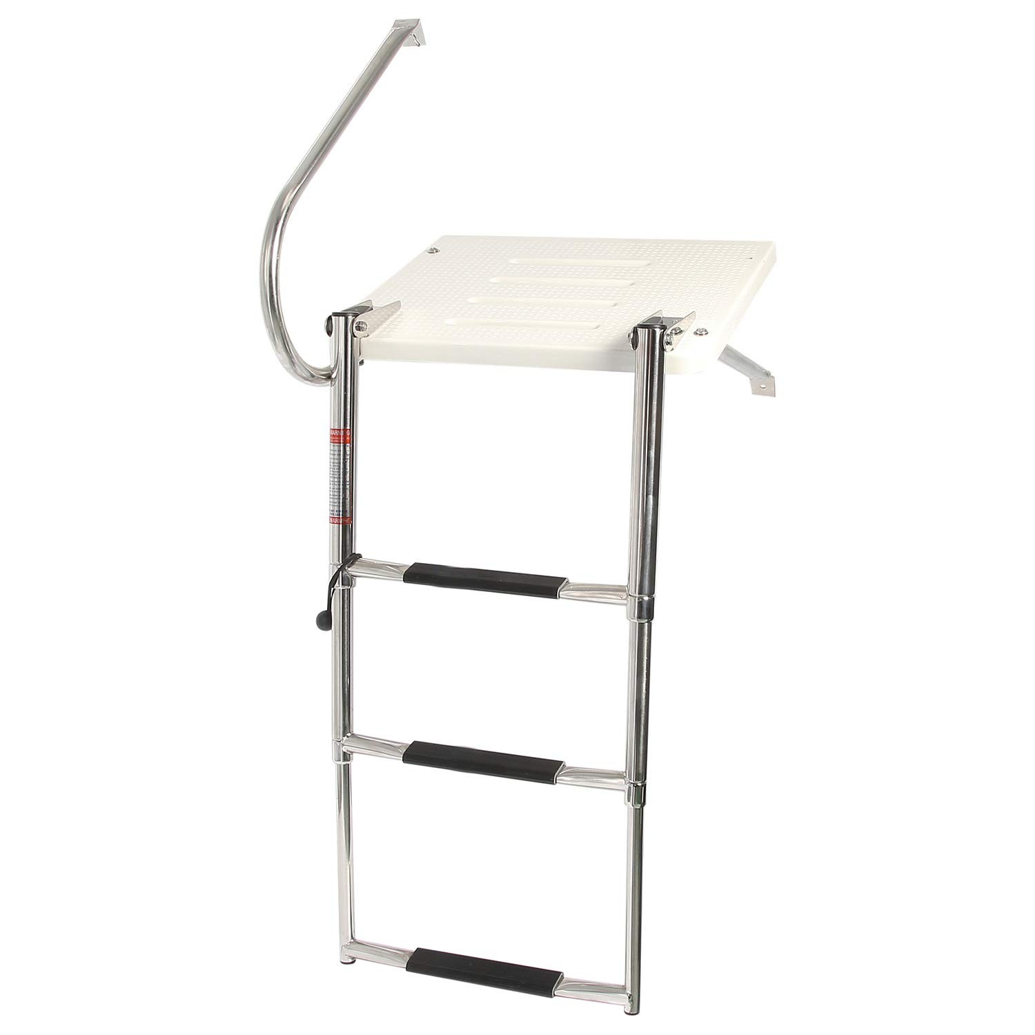 YaeMarine 3 Step Boat Out-Board Swim Ladder, Outboard Transom Ladder ...