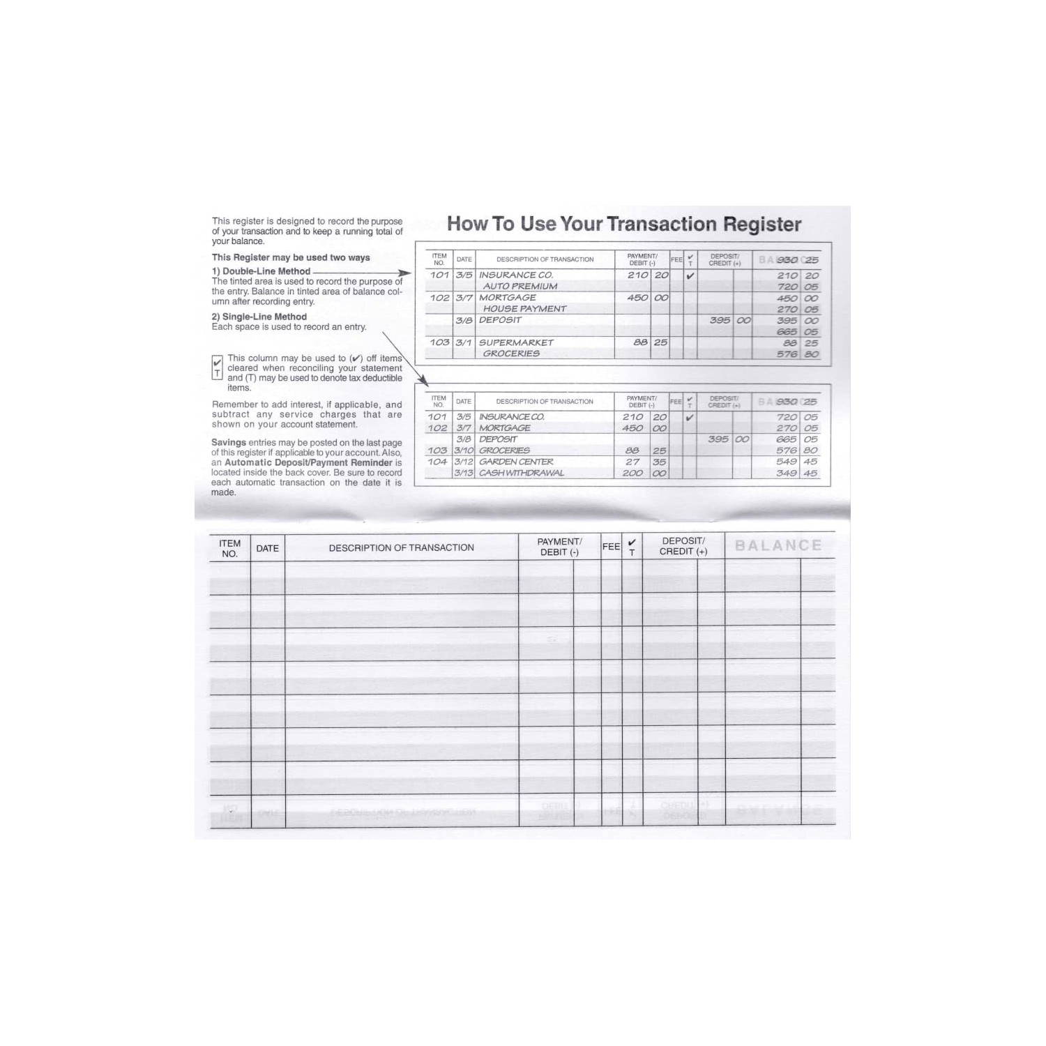 18 Pack Checkbook Registers for Personal Checkbook, Transaction Ledgers ...