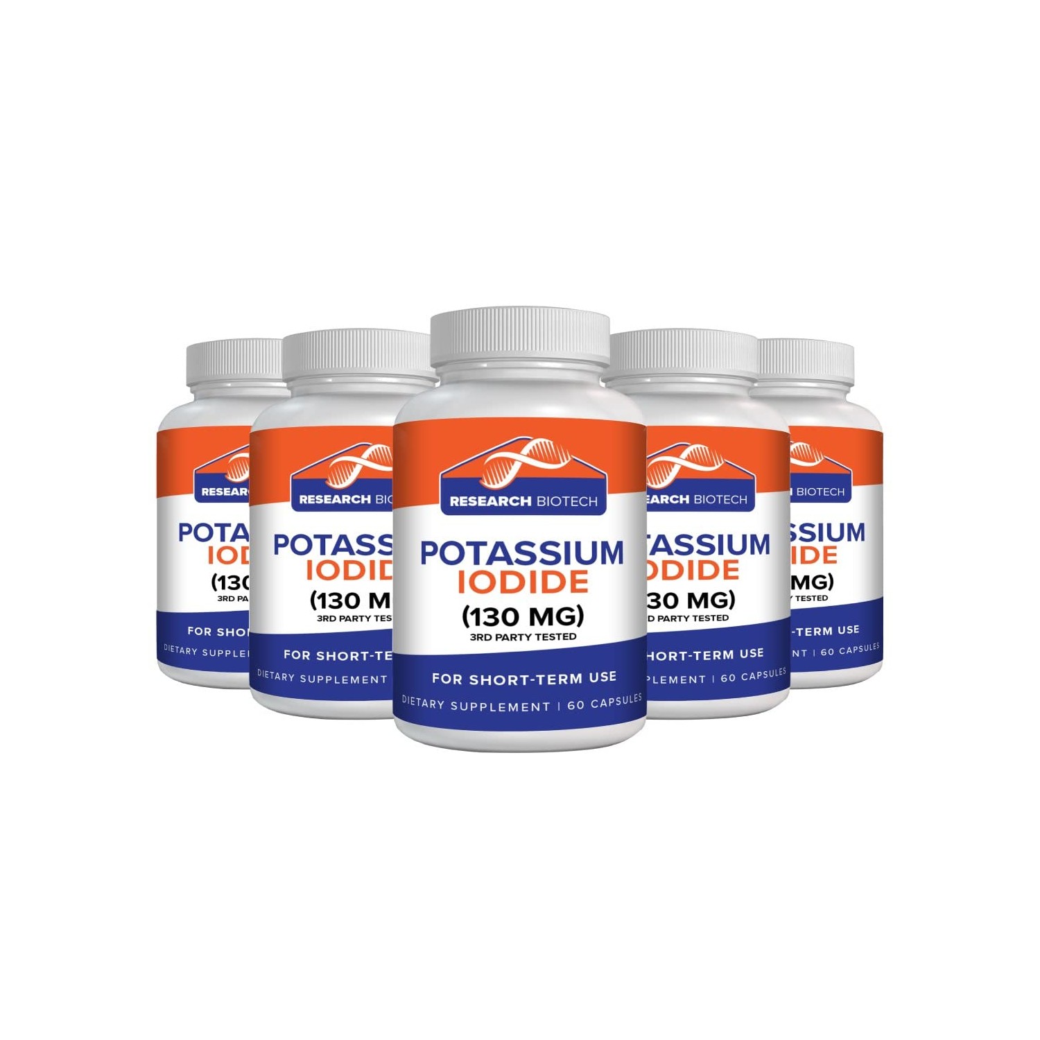 Max-Bio (5 Pack) Potassium Iodide Supplement Tablets Pills 130mg - 300 ...