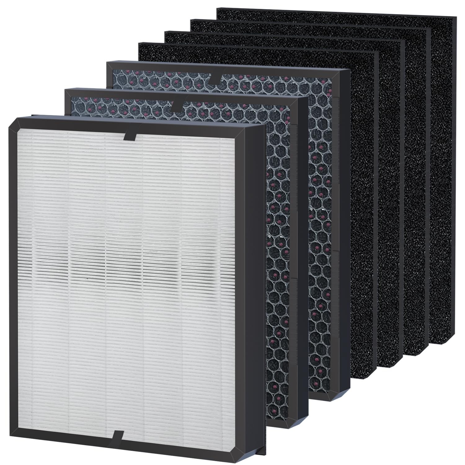 7 Pack 3000/3500 HEPA Replacement Filters Compatible 3000/3500 Purifi ...